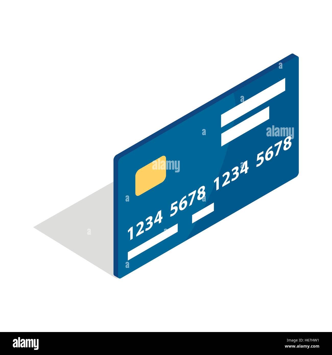 Bank card icon, isometric 3d style Stock Vector Image & Art - Alamy