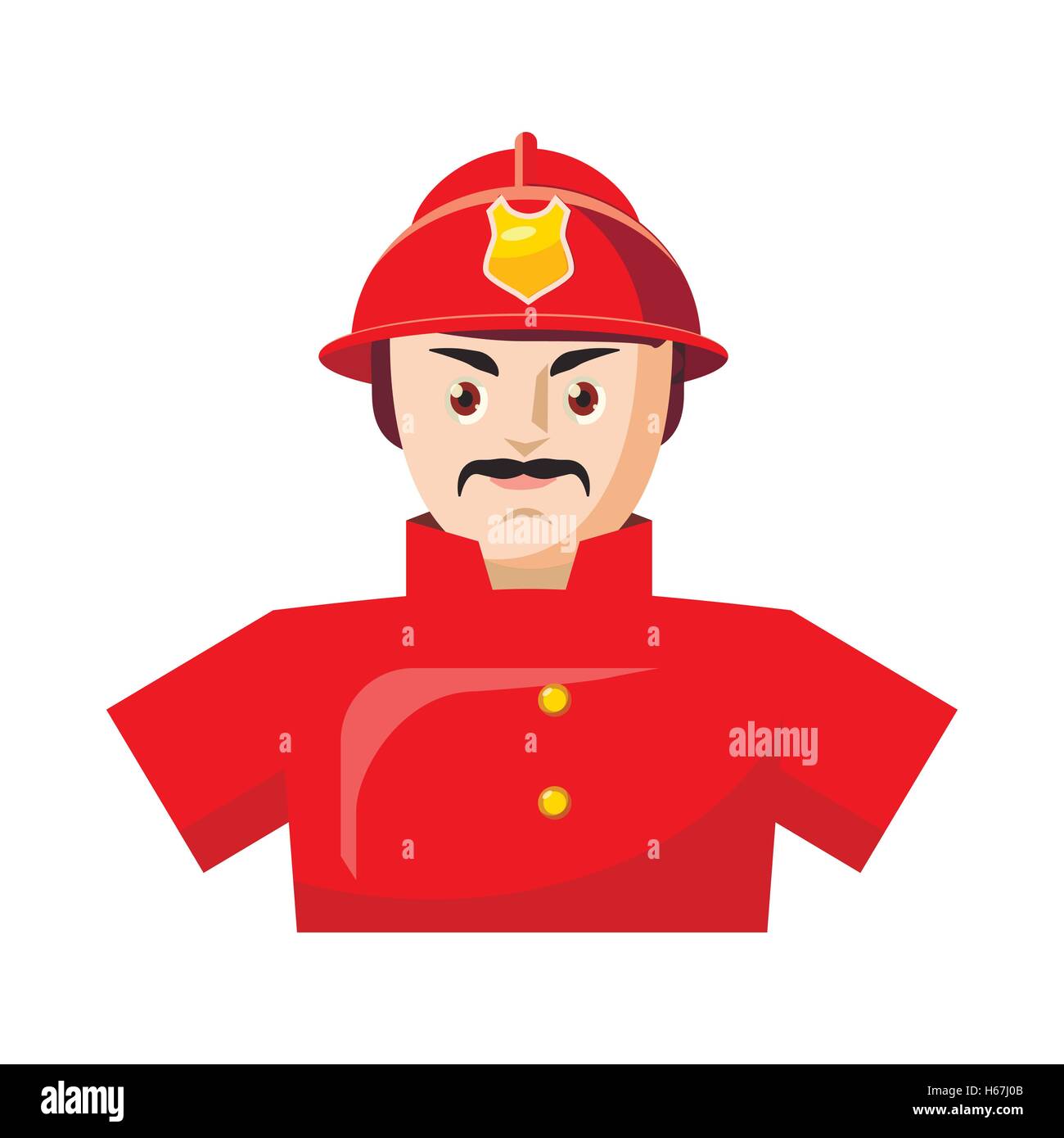 Fireman icon in cartoon style Stock Vector Image & Art - Alamy