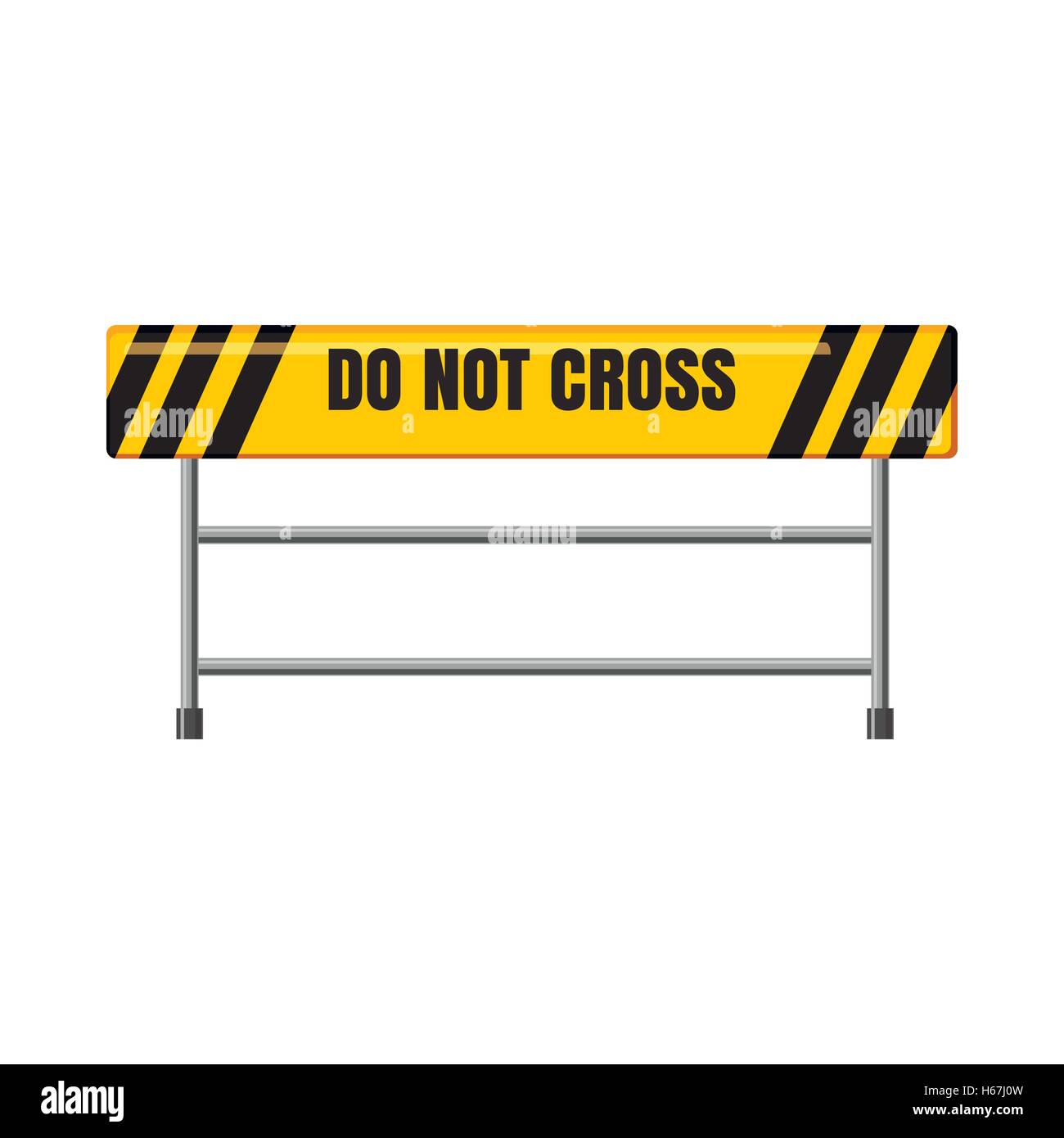 Do not cross traffic barrier icon, cartoon style Stock Vector Image ...