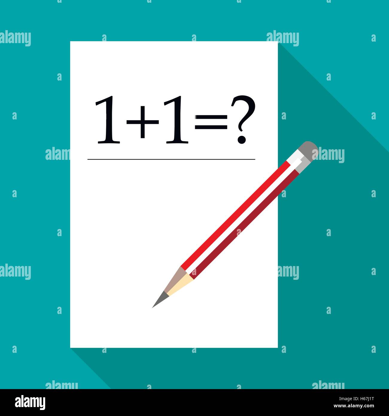 White paper with text one plus one icon Stock Vector Image & Art - Alamy