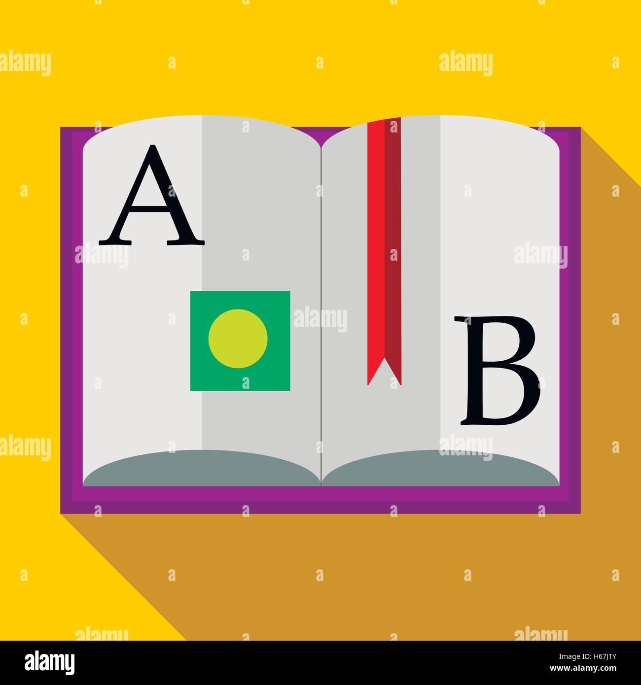 ABC Book icon in flat style Stock Vector Image & Art - Alamy
