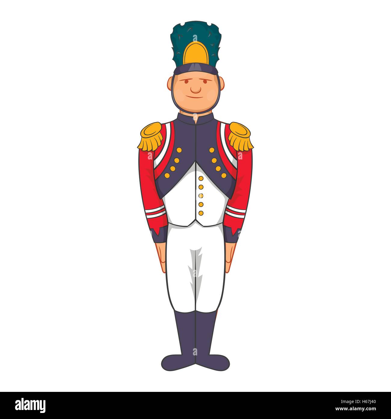 French Army soldier in uniform icon, cartoon style Stock Vector Image ...
