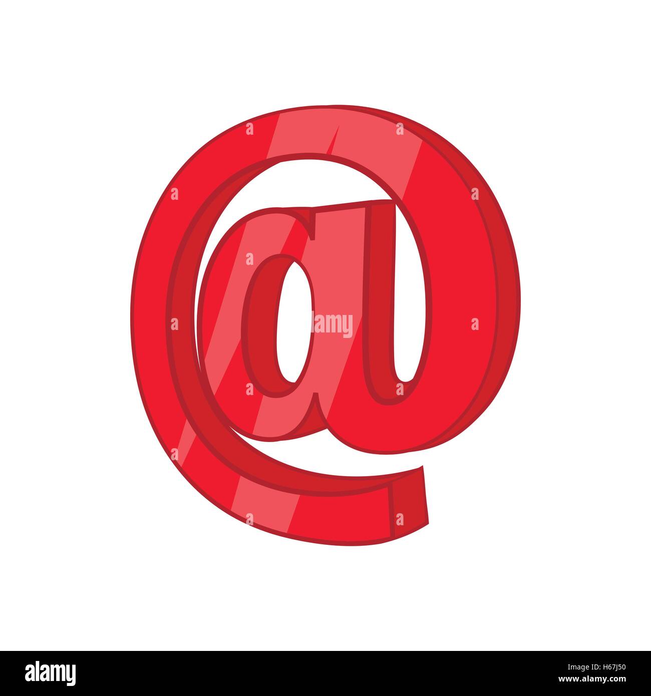 Red email sign icon, cartoon style Stock Vector Image & Art - Alamy