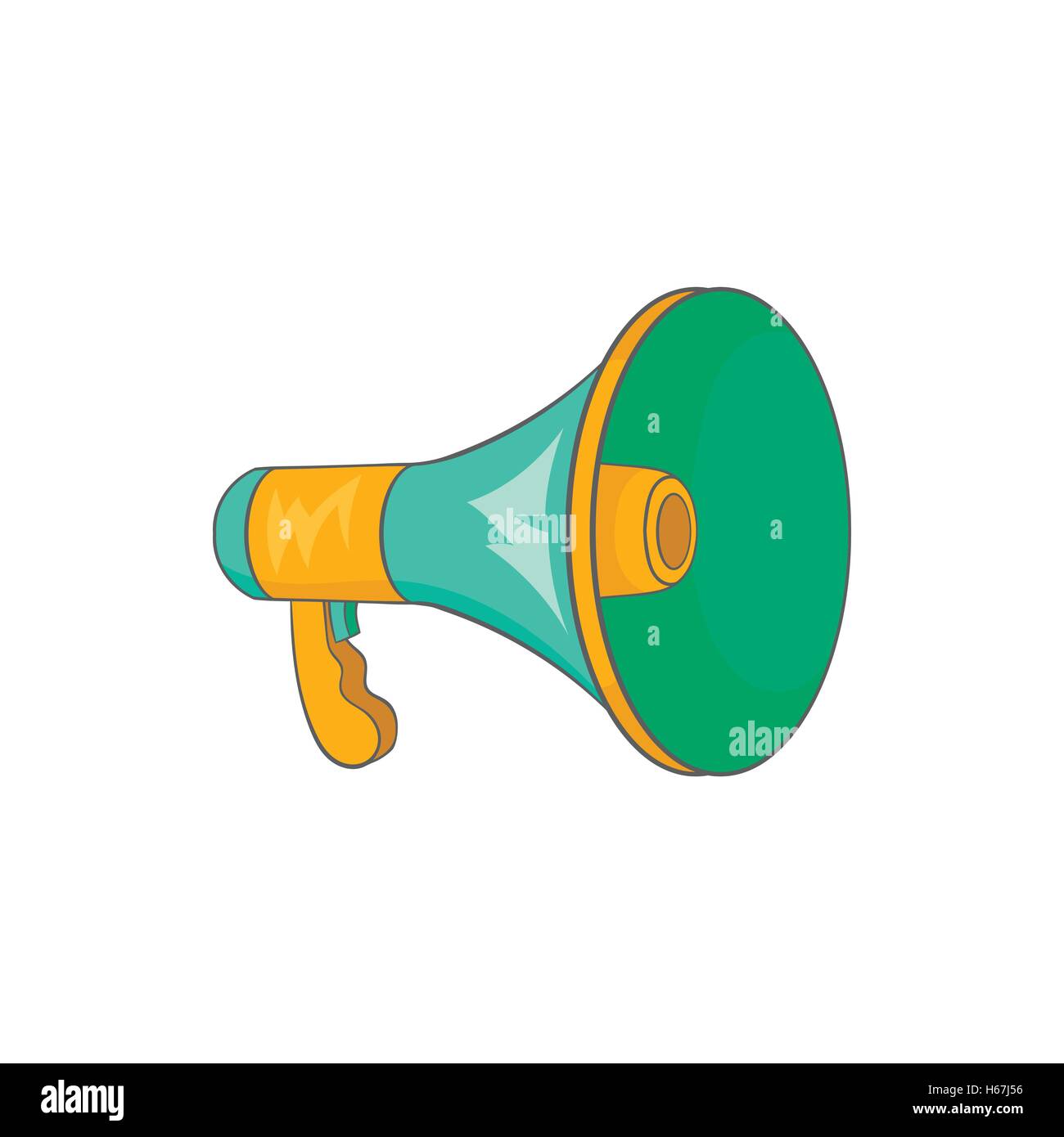 Green loudspeaker icon, cartoon style Stock Vector Image & Art - Alamy