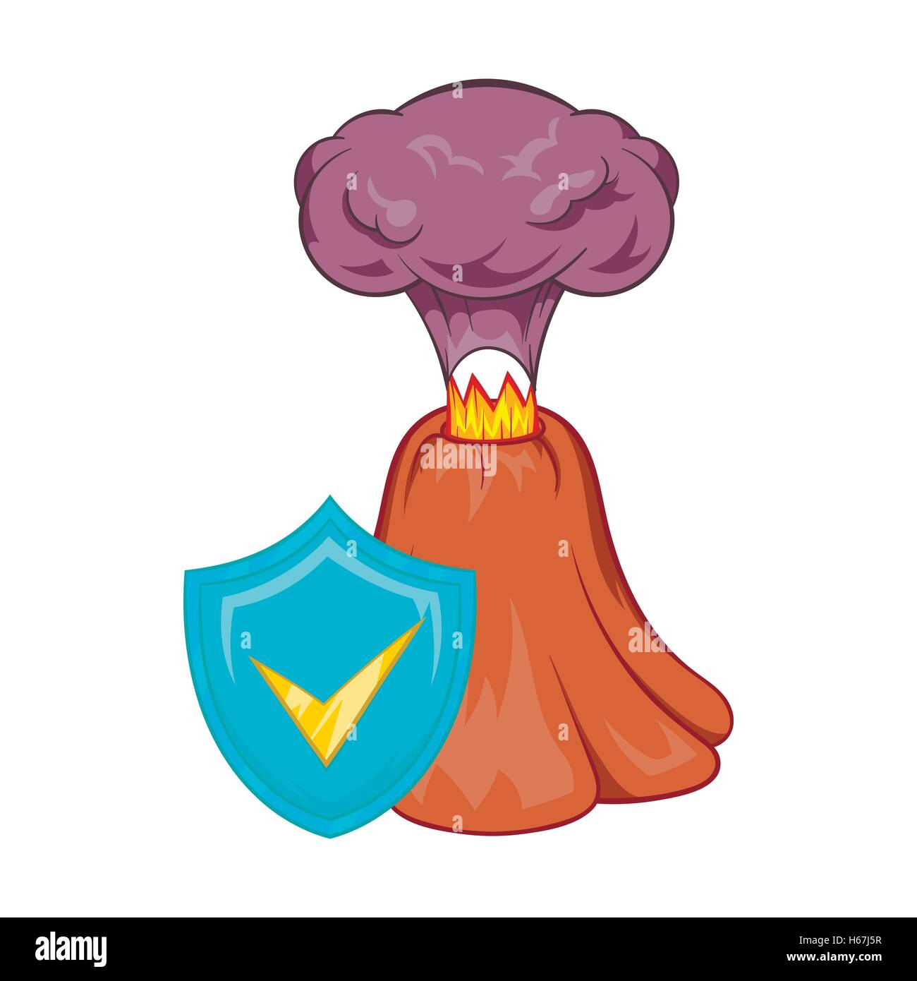 Shield volcano illustration Stock Vector Images - Alamy