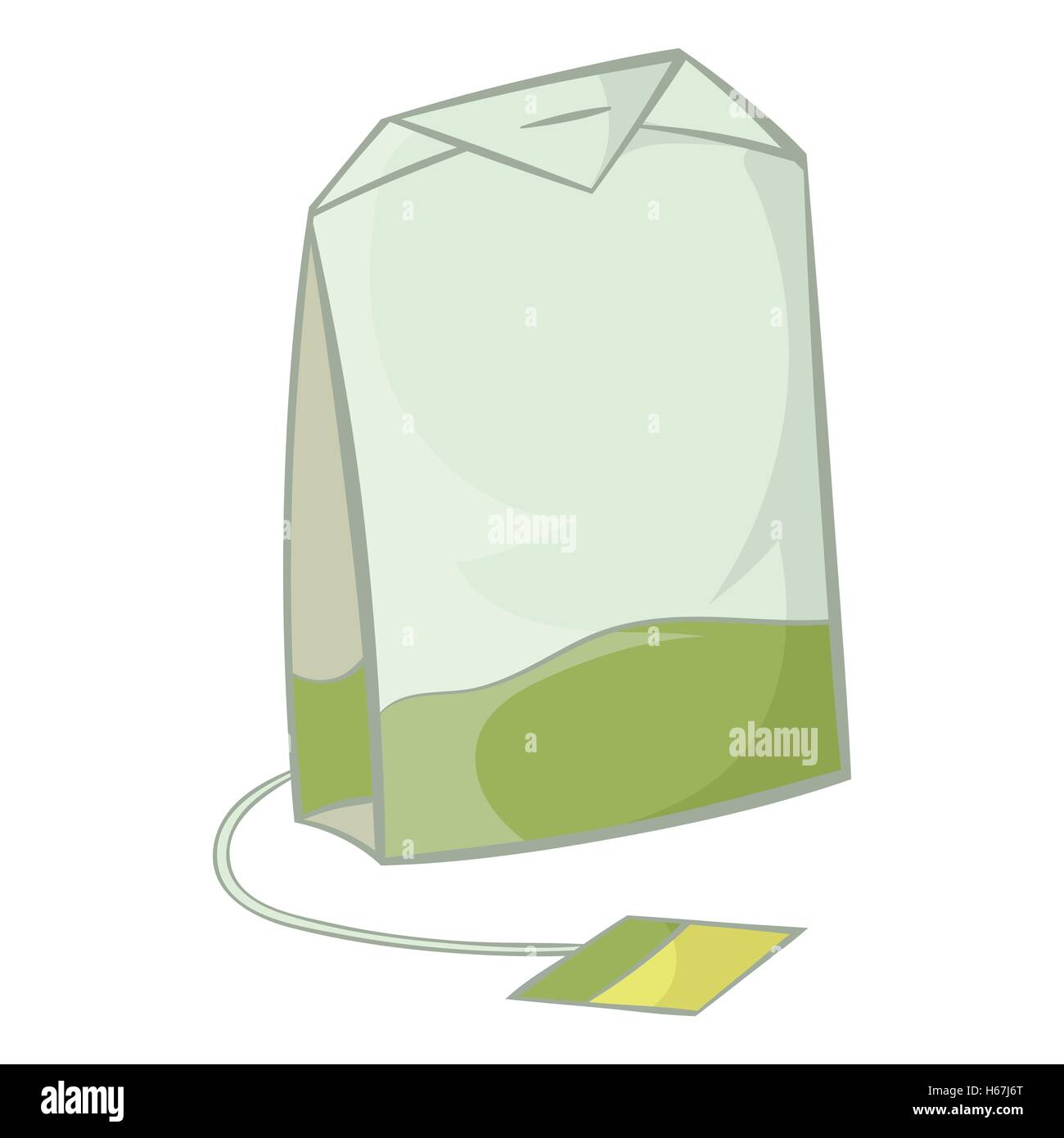 Teabag of green tea icon, cartoon style Stock Vector Image & Art - Alamy