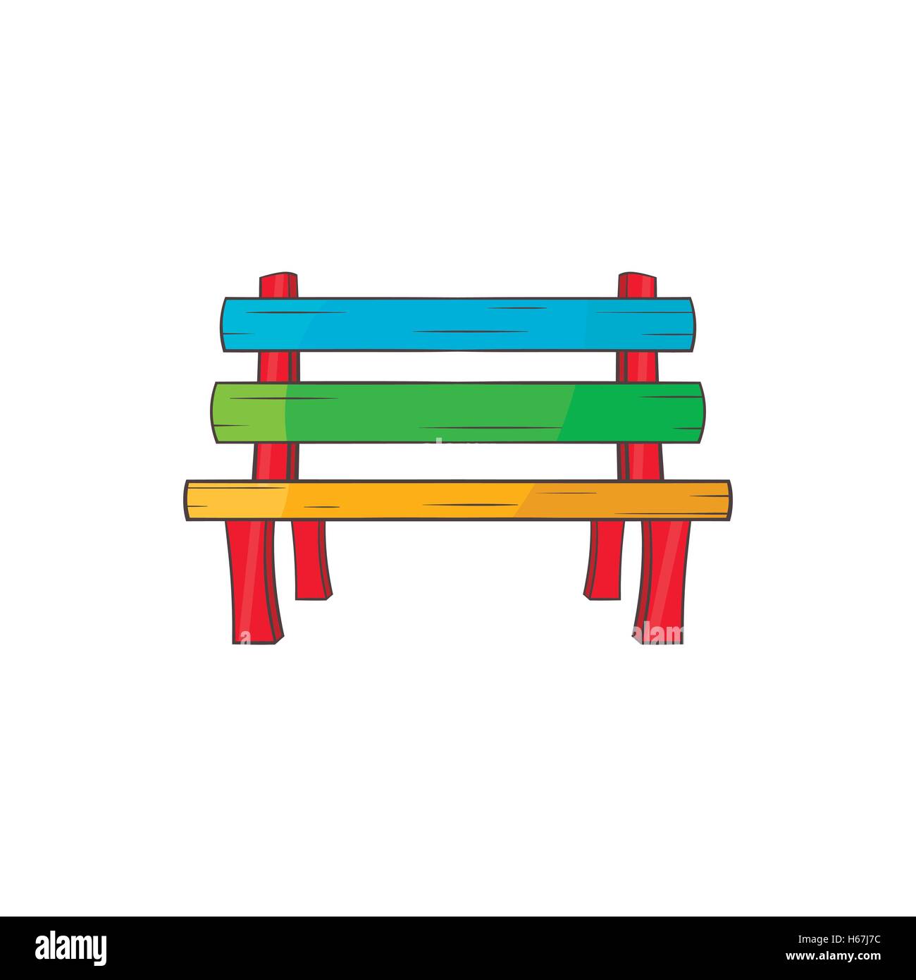 Bench icon, cartoon style Stock Vector Image & Art - Alamy