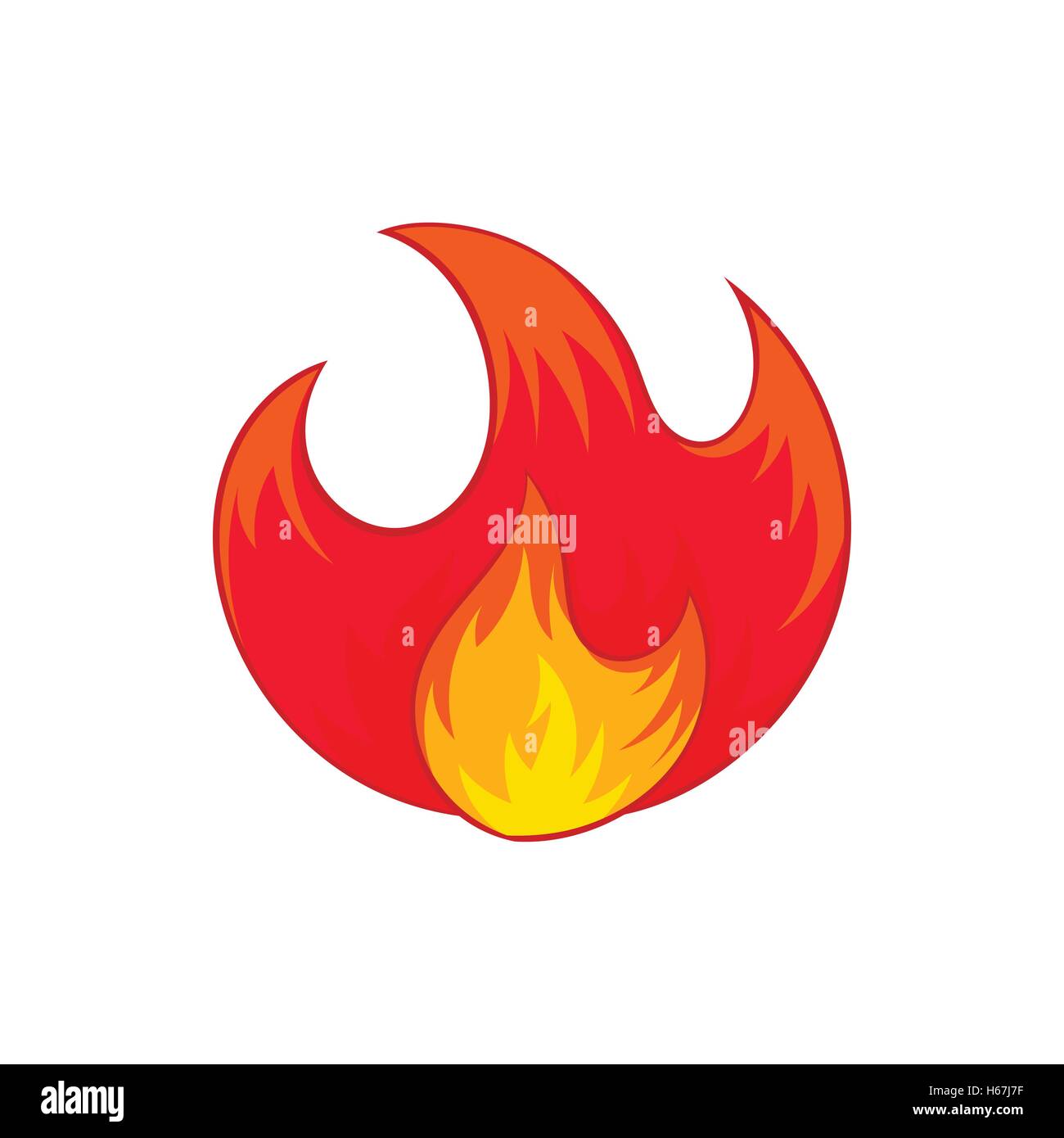 Fire icon, cartoon style Stock Vector Image & Art - Alamy