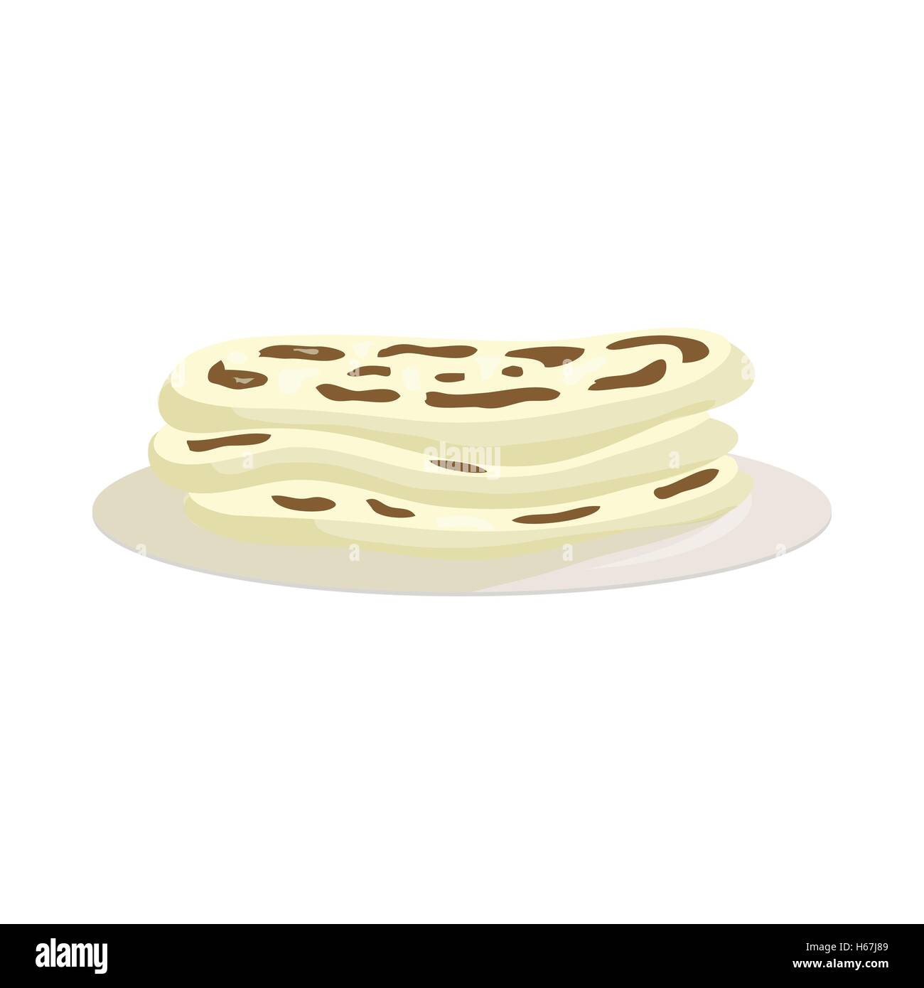 Indian food naan bread Stock Vector Images - Alamy