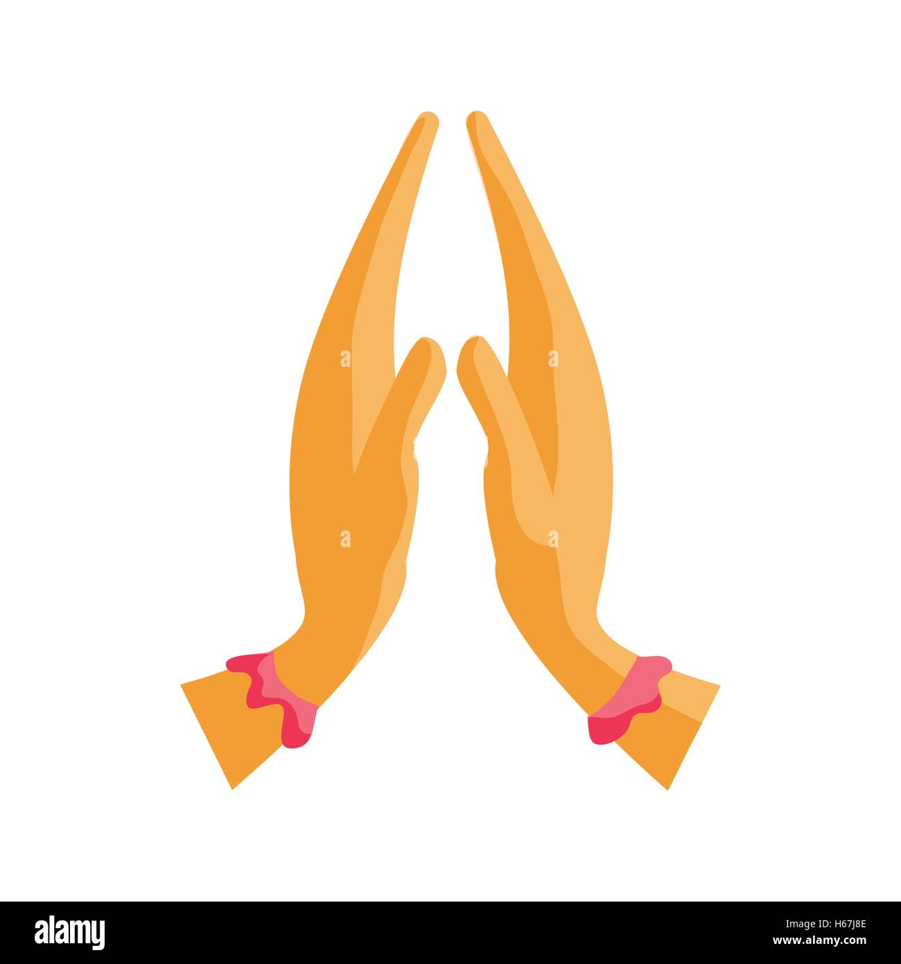 Namaste icon, cartoon style Stock Vector Image & Art - Alamy