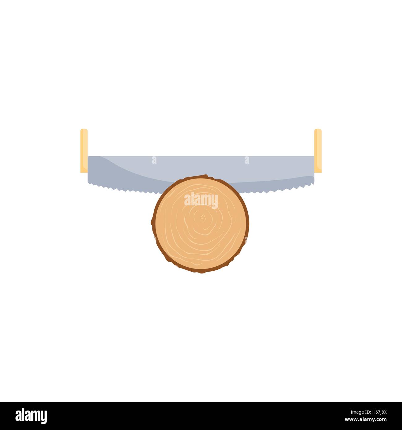 Saw cuts log icon, cartoon style Stock Vector Image & Art - Alamy