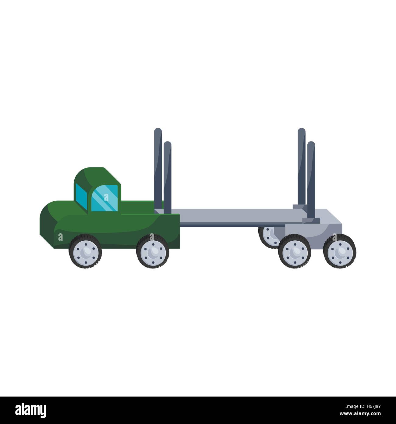 Logging truck icon, cartoon style Stock Vector Image & Art - Alamy