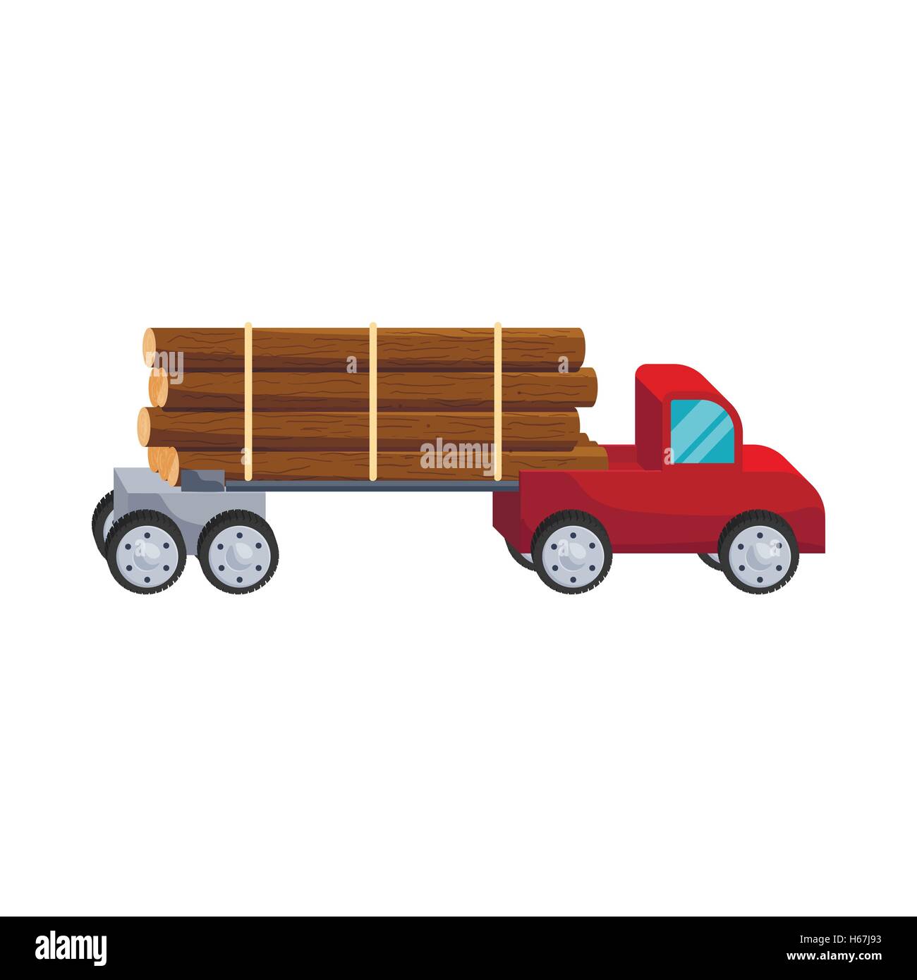 Logging truck logs icon, cartoon style Stock Vector Image & Art - Alamy