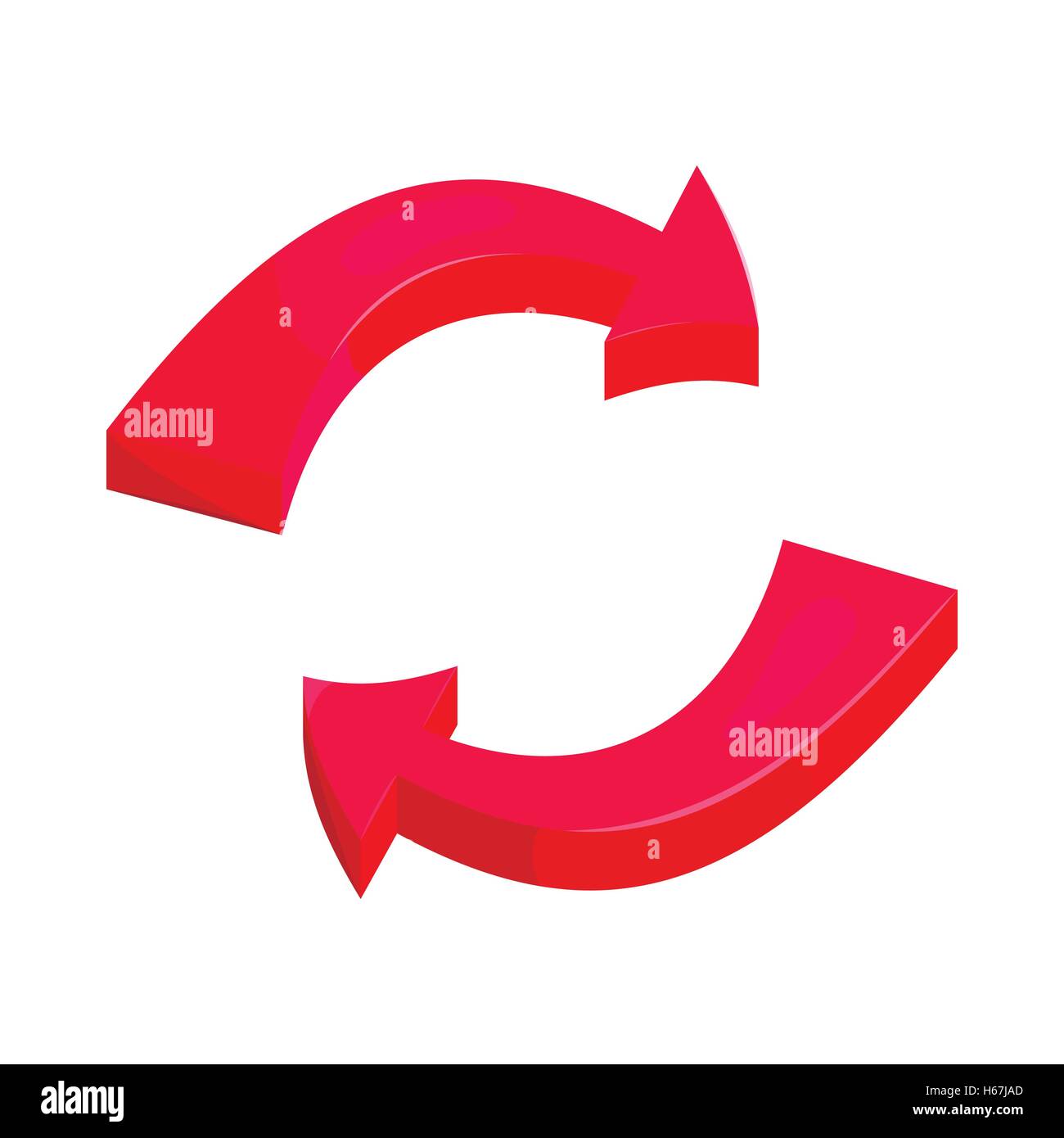 Red refresh arrows icon in cartoon style Stock Vector Image & Art - Alamy