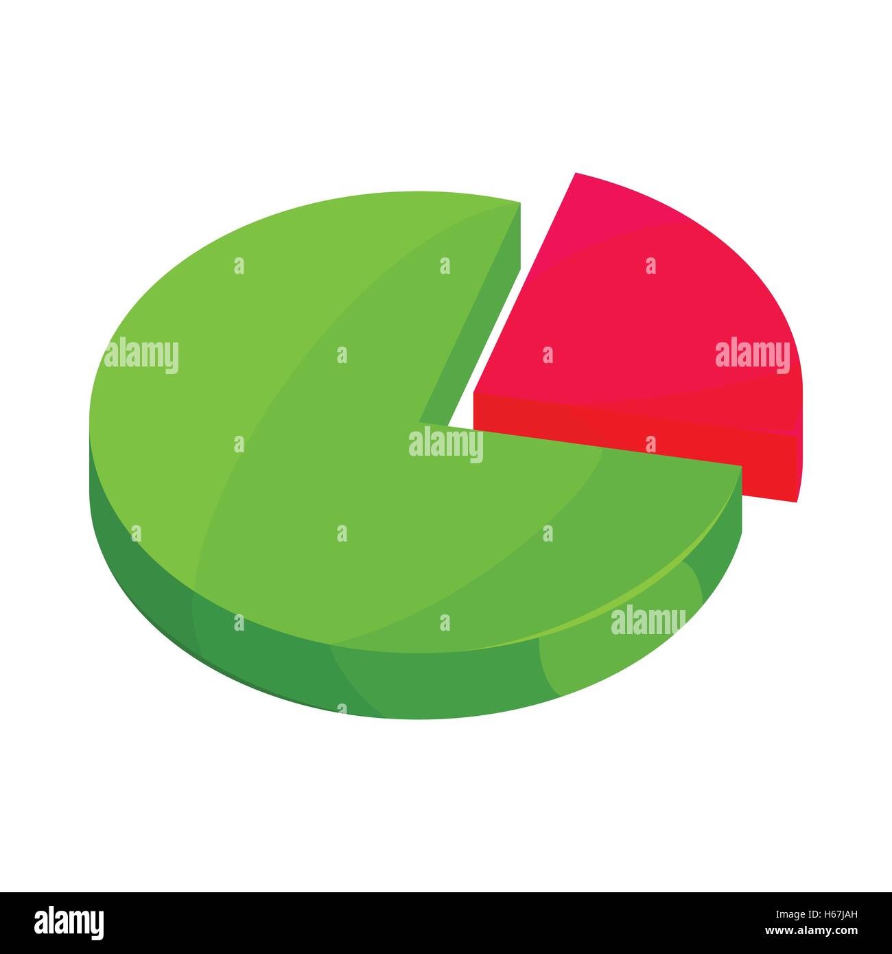 Pie chart in cartoon style hi-res stock photography and images - Alamy