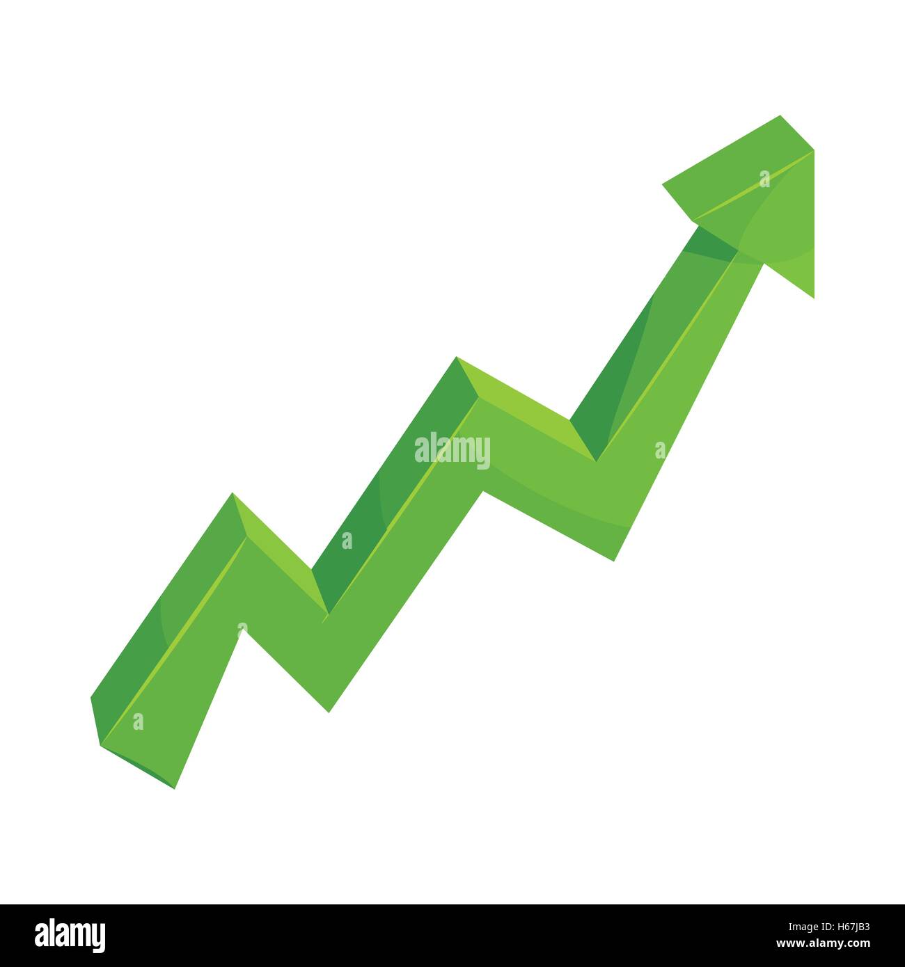 Green growth arrow chart icon, cartoon style Stock Vector Image & Art ...