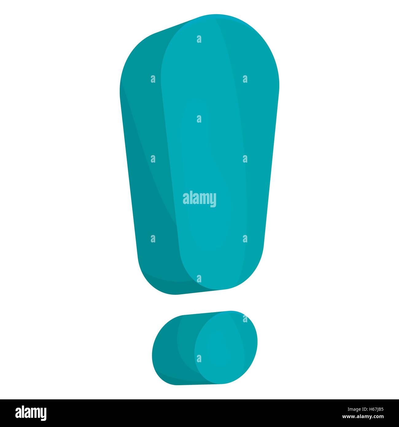 Blue exclamation mark icon cartoon Cut Out Stock Images & Pictures - Alamy