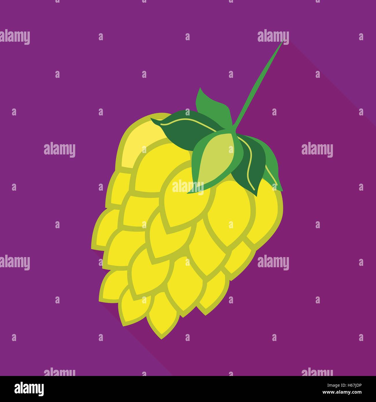 Hop cone icon in flat style Stock Vector Image & Art - Alamy