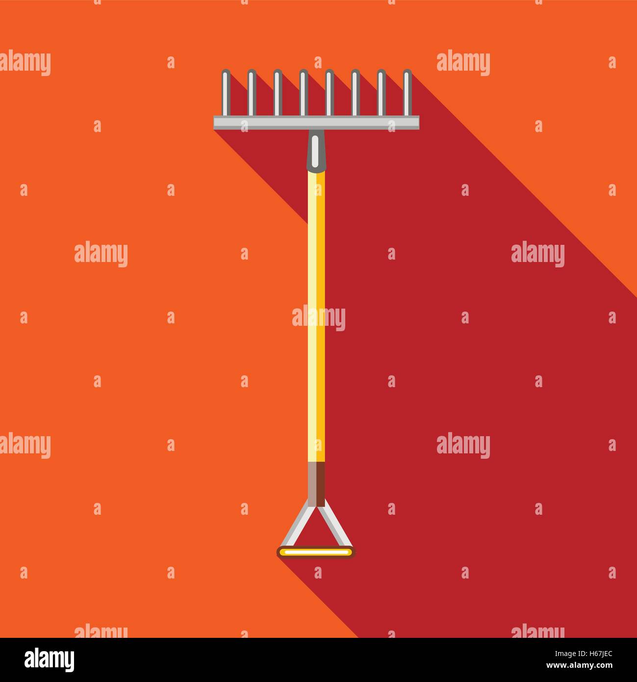 Rake icon in flat style Stock Vector Image & Art - Alamy