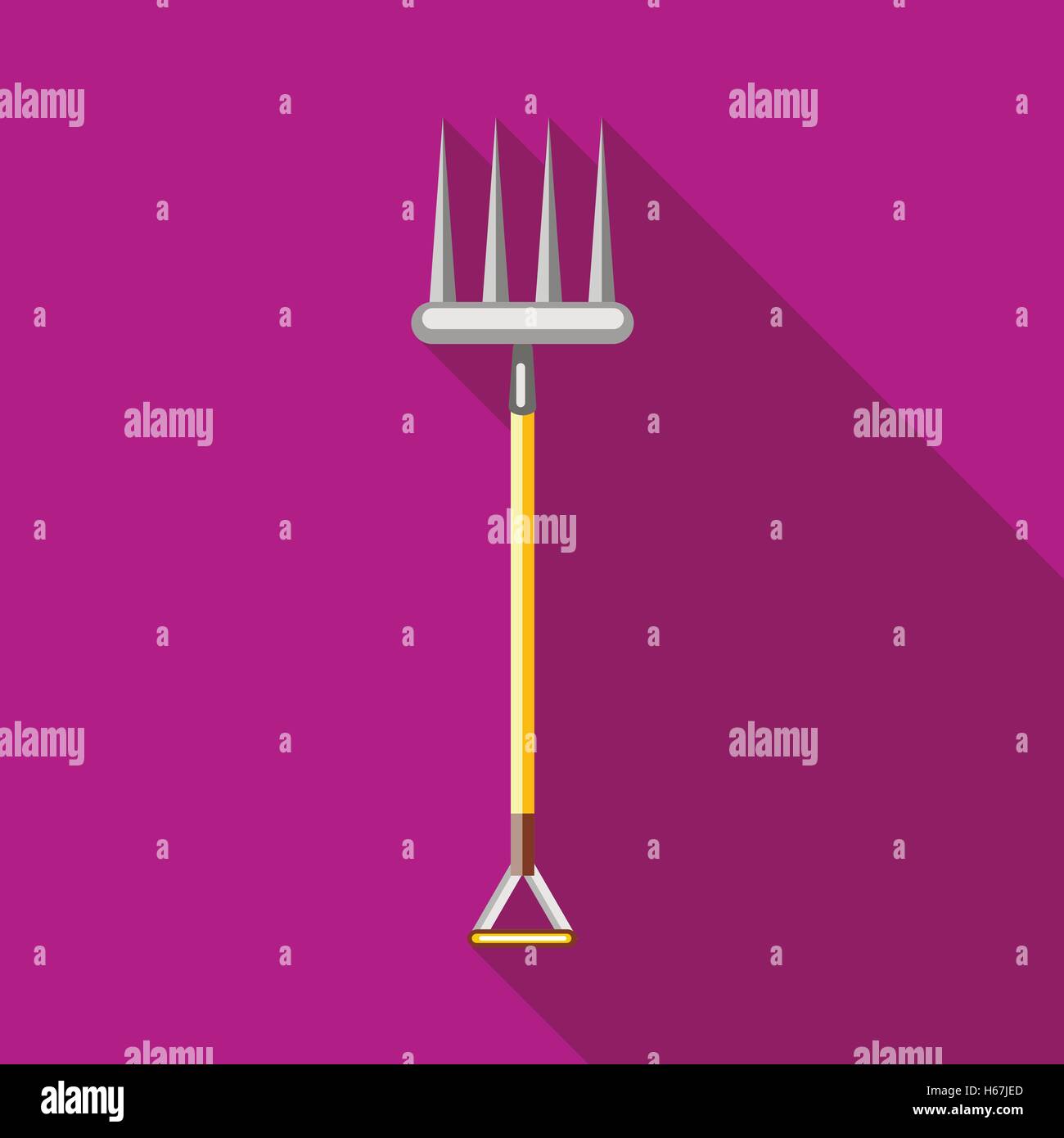Pitchfork icon in flat style Stock Vector Image & Art - Alamy
