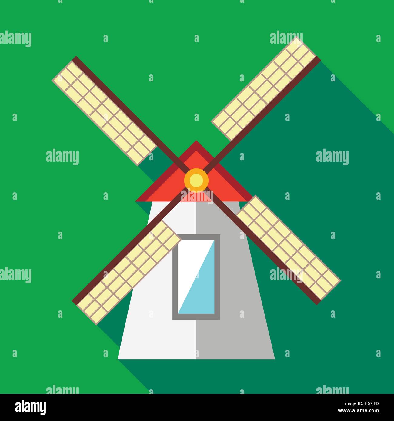 Windmill icon in flat style Stock Vector Image & Art - Alamy