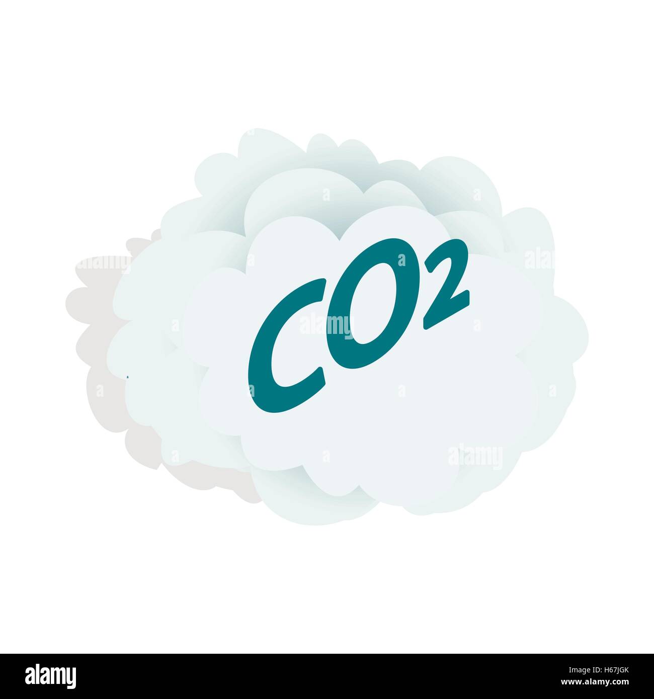 CO2 cloud icon, isometric 3d style Stock Vector Image & Art - Alamy