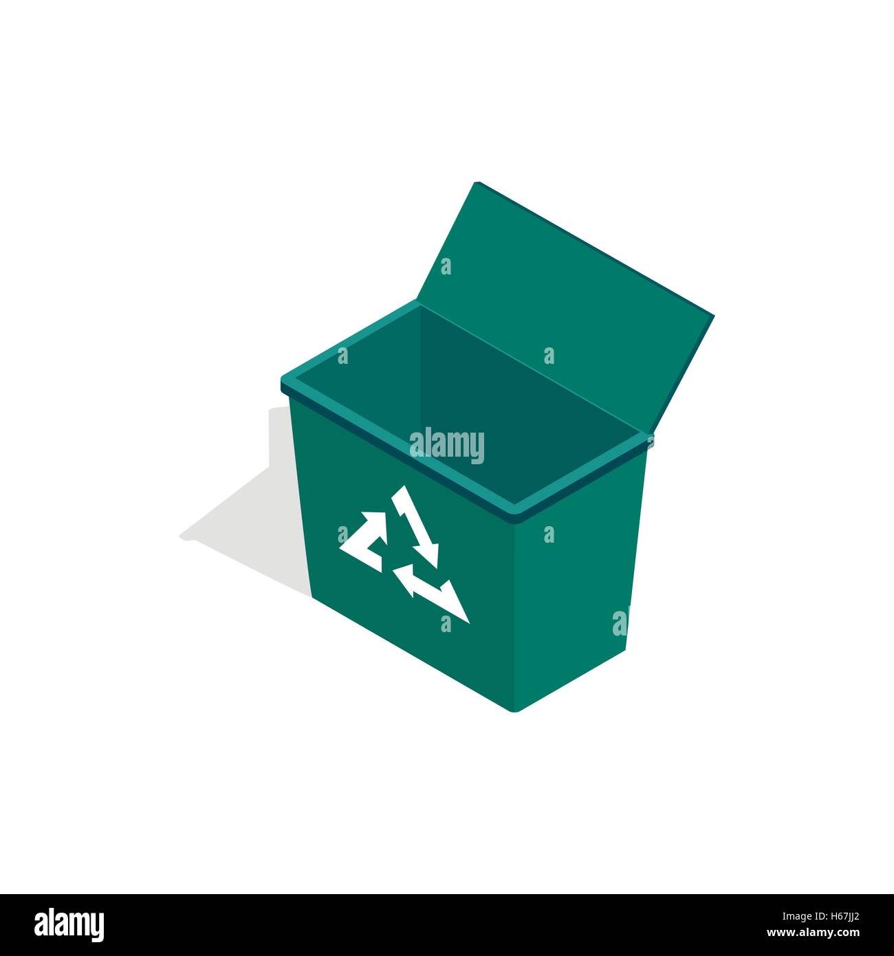 Blue recycling bin street Stock Vector Images - Alamy