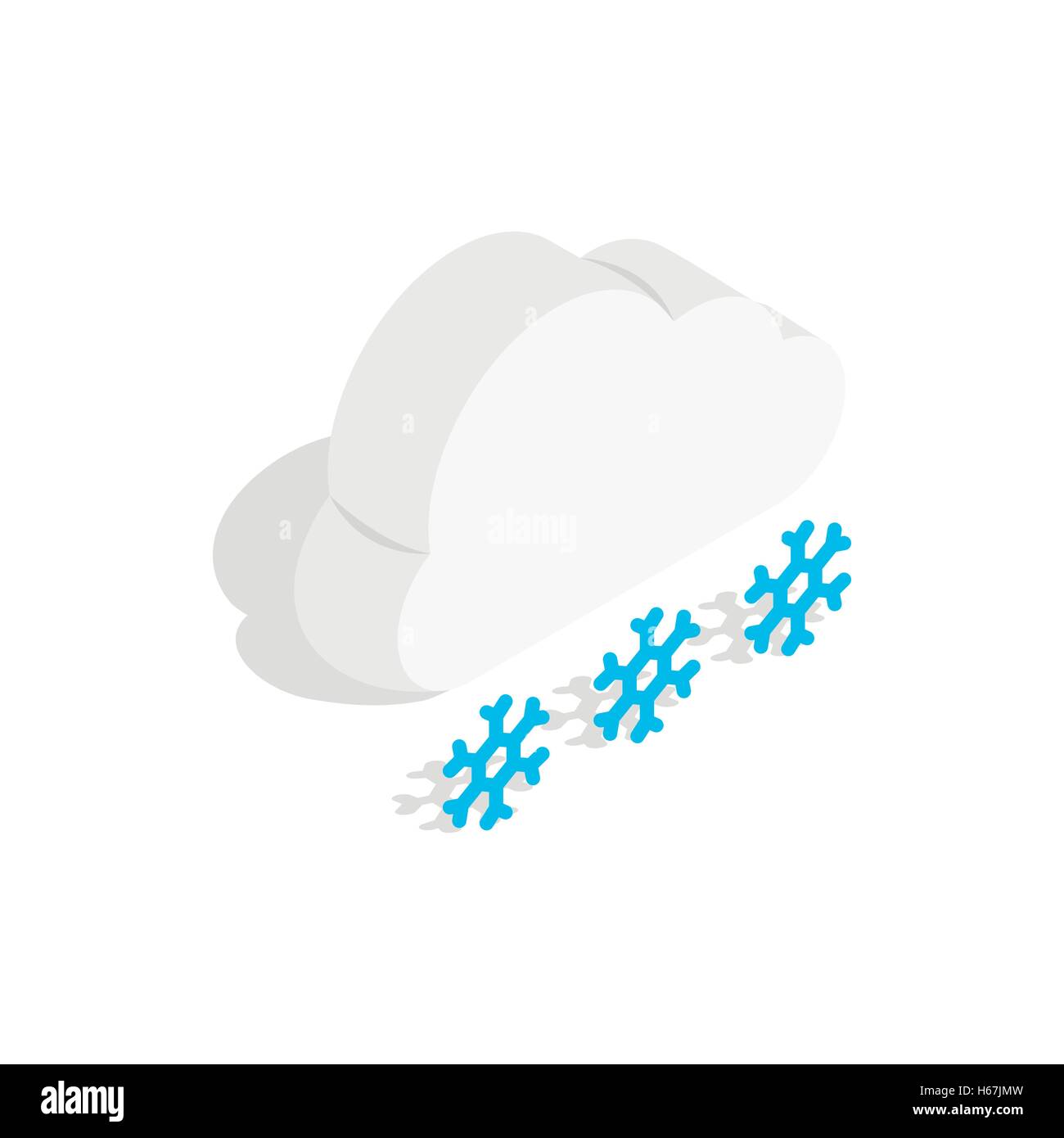 Cloud and snowflakes icon, isometric 3d style Stock Vector Image & Art ...