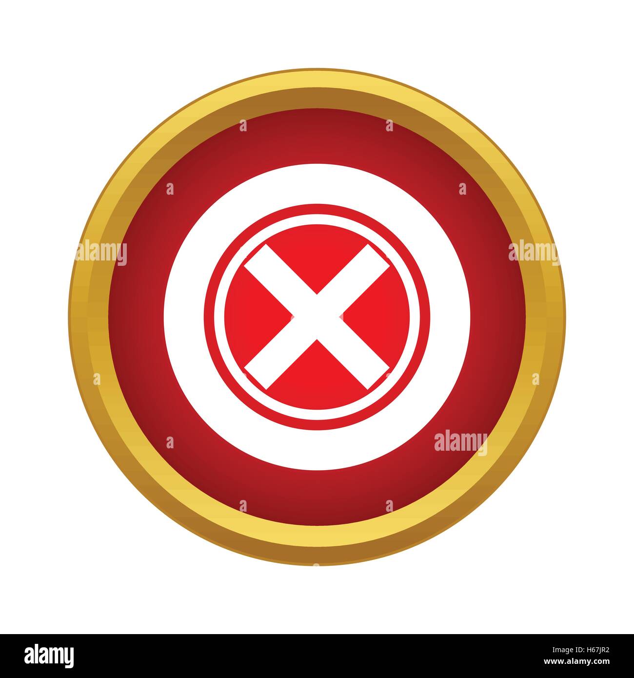 Red cross, check mark icon, simple style Stock Vector Image & Art - Alamy