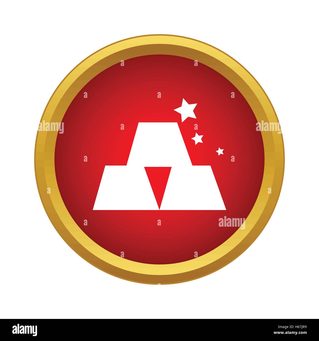 Gold bars icon in simple style Stock Vector Image & Art - Alamy
