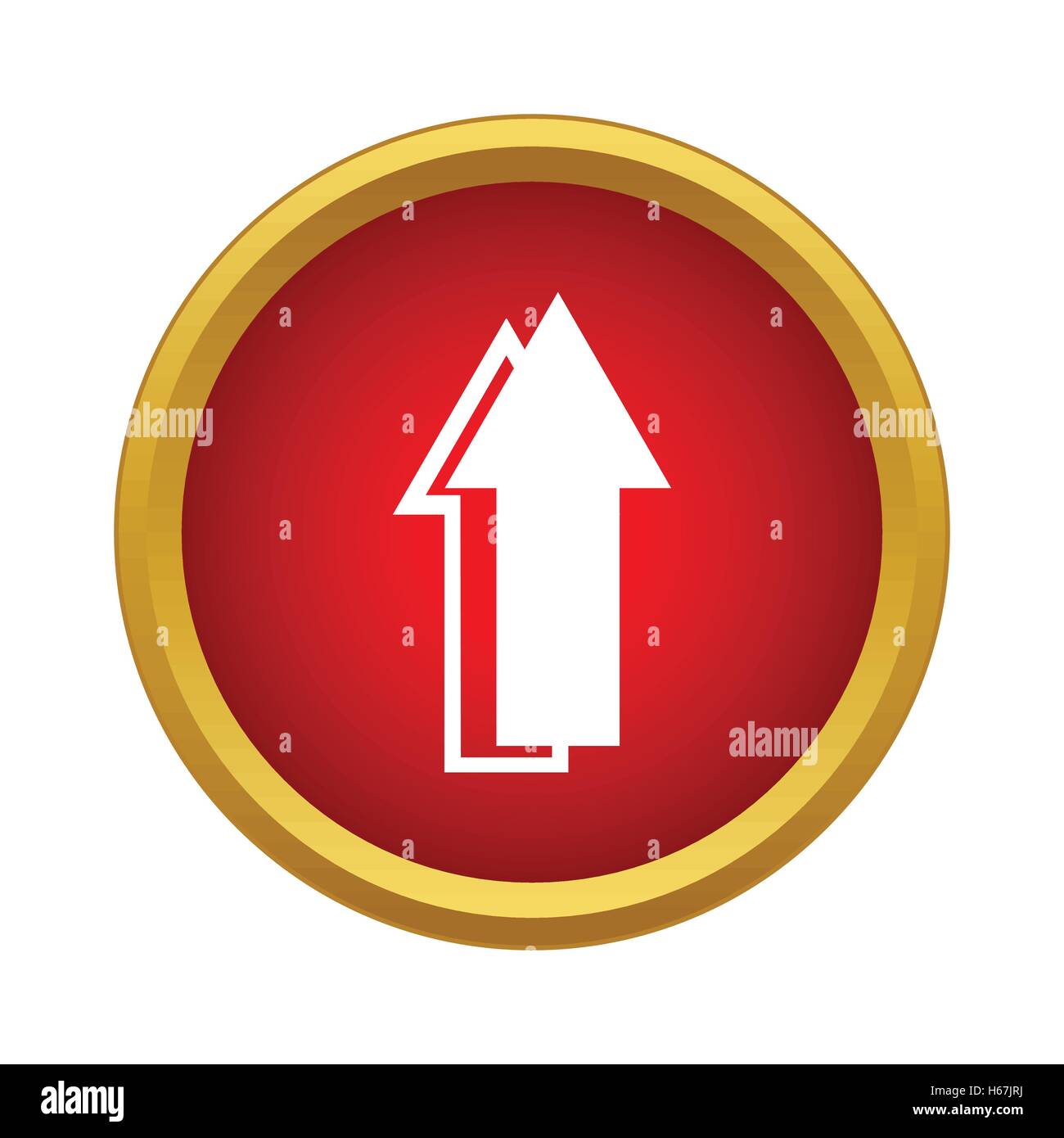 Arrow pointing upwards icon, simple style Stock Vector Image & Art - Alamy