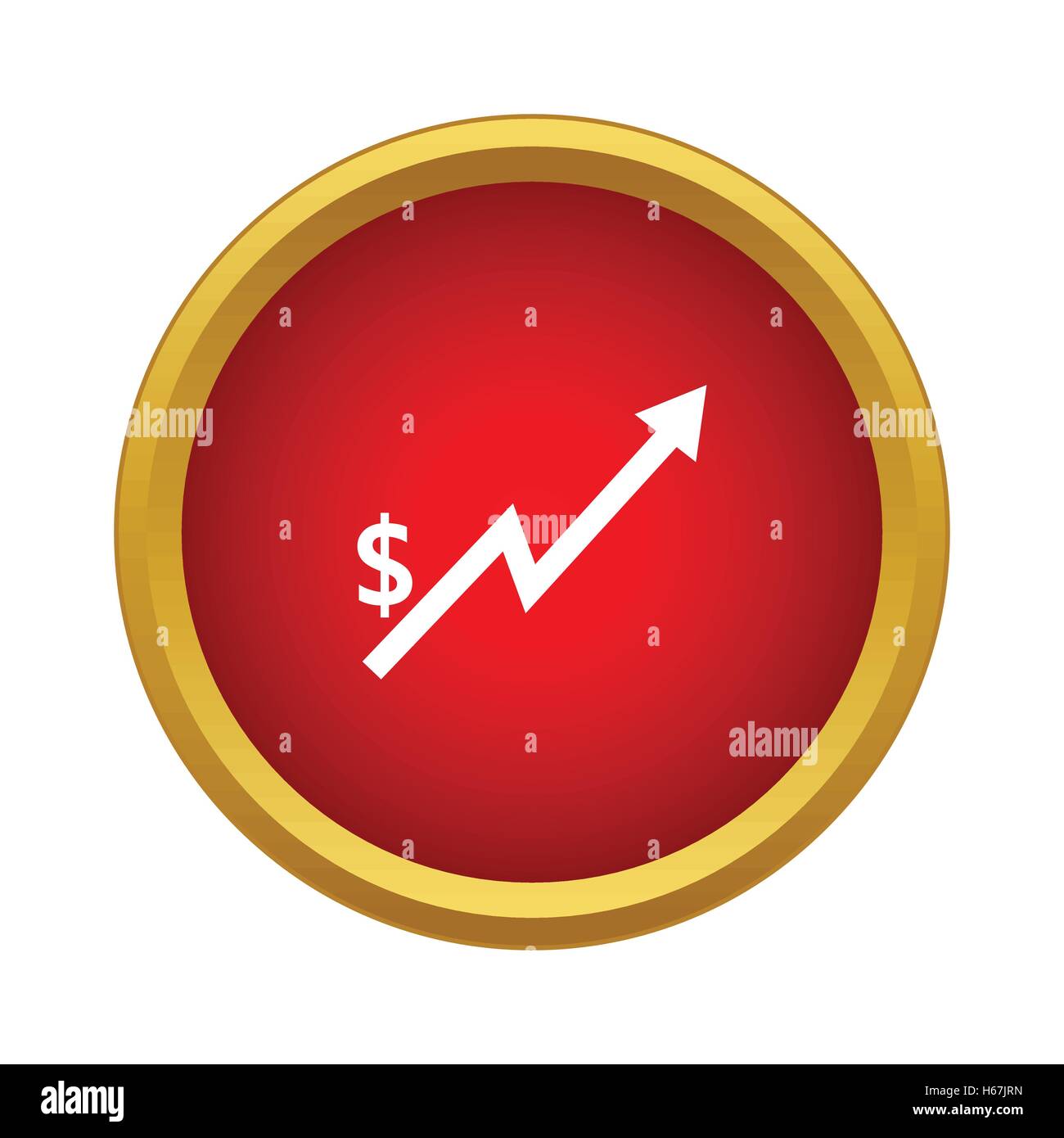 Dollar Increase Graph Icon In Simple Style Stock Vector Image Art Alamy