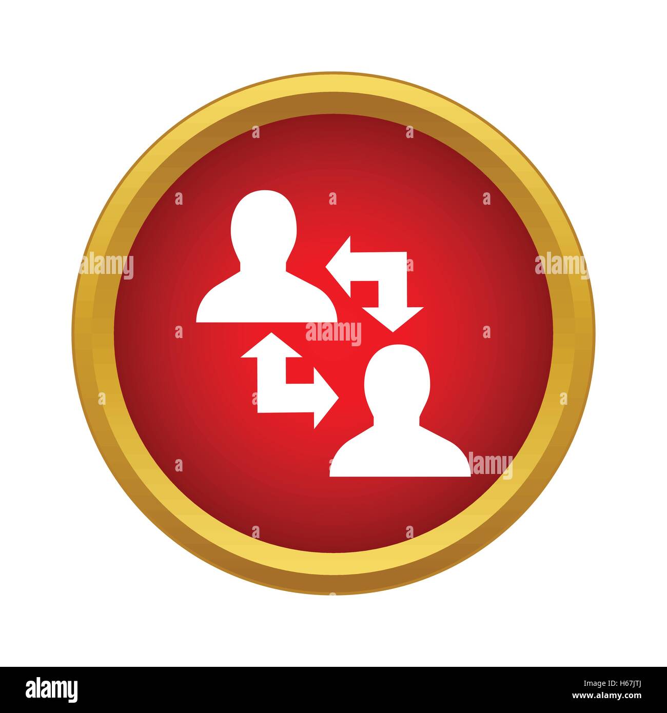 Exchange information between two people icon Stock Vector Image & Art ...