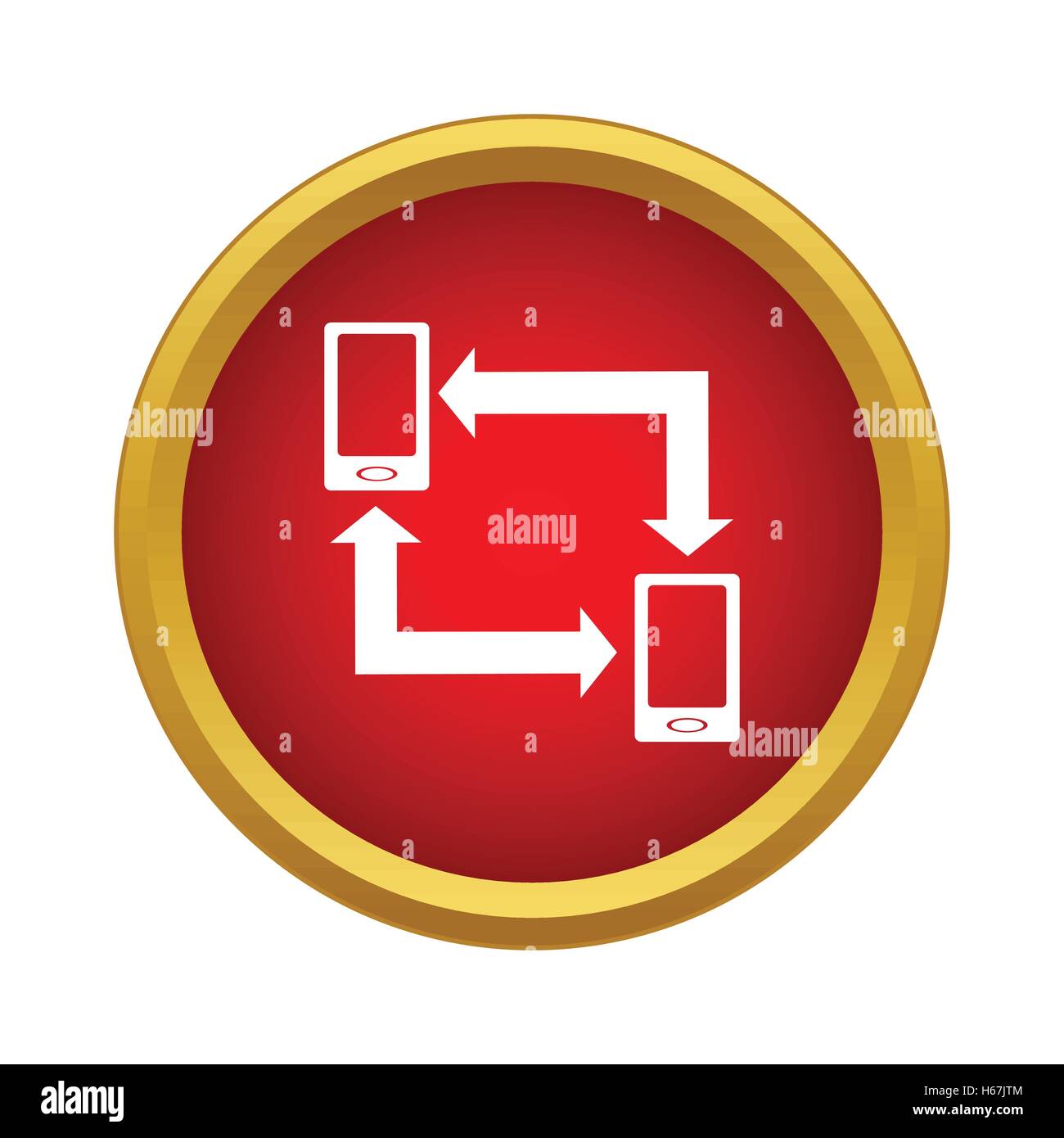 Exchange of data between two phones icon Stock Vector Image & Art - Alamy