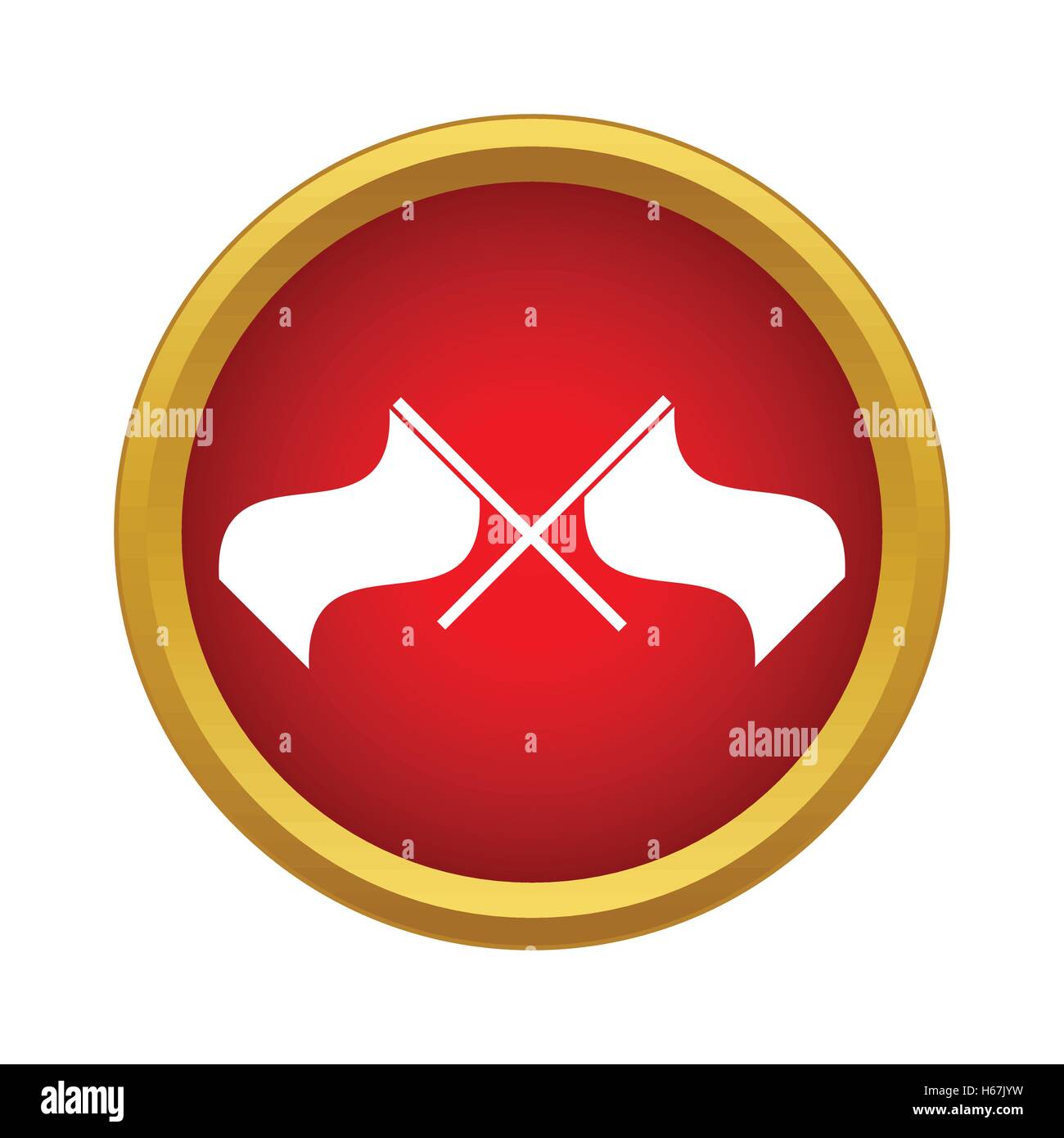 Crossed blank white flags hi-res stock photography and images - Alamy