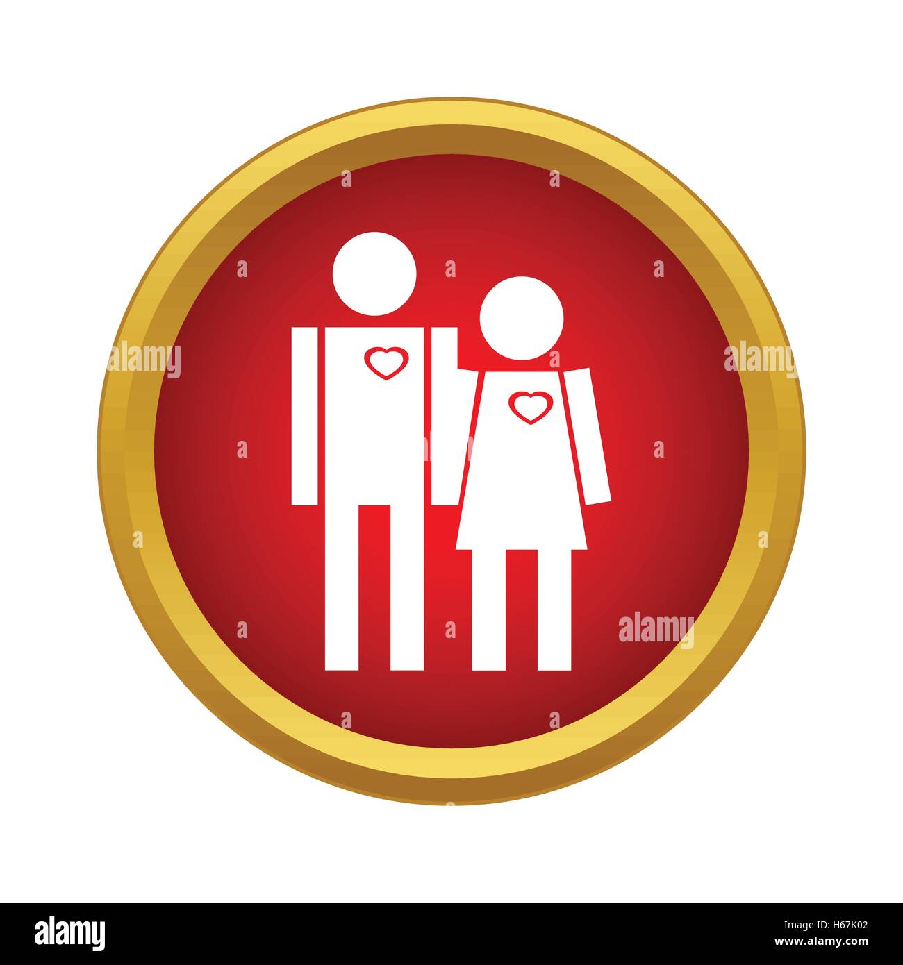 Loving couple icon, simple style Stock Vector Image & Art - Alamy