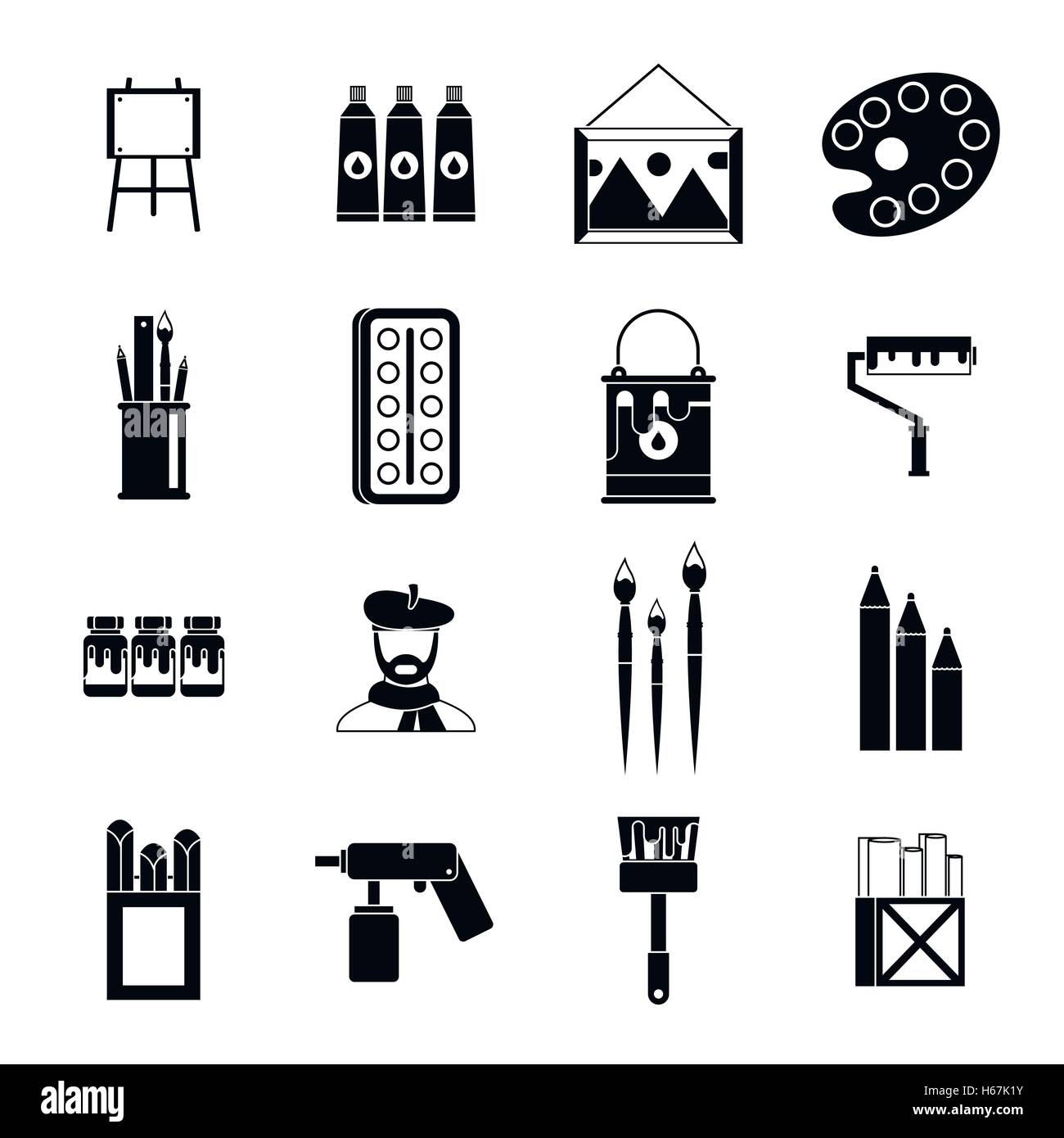 Artist tray art Stock Vector Images - Alamy