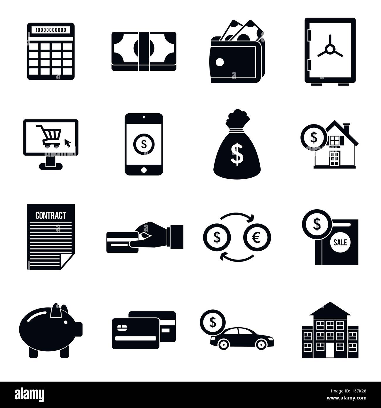 Credit icons set, simple style Stock Vector Image & Art - Alamy