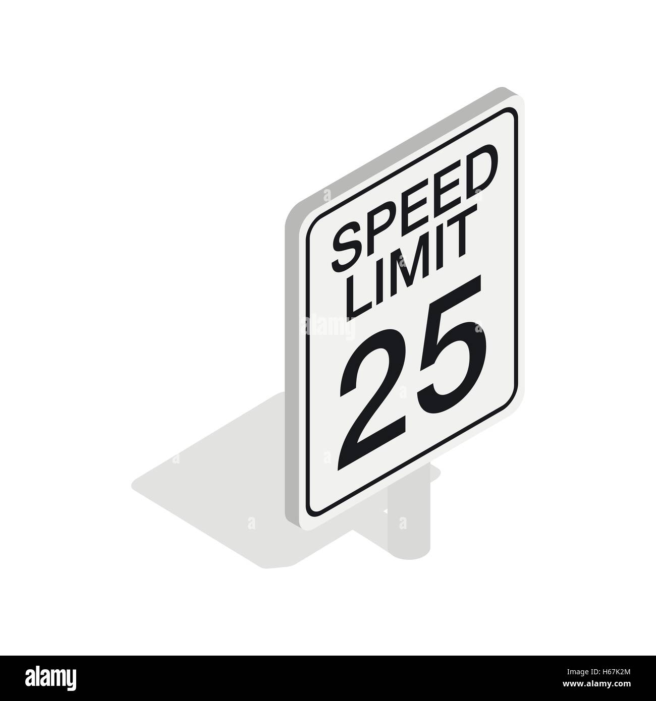 Speed limit road sign icon, isometric 3d style Stock Vector Image & Art ...
