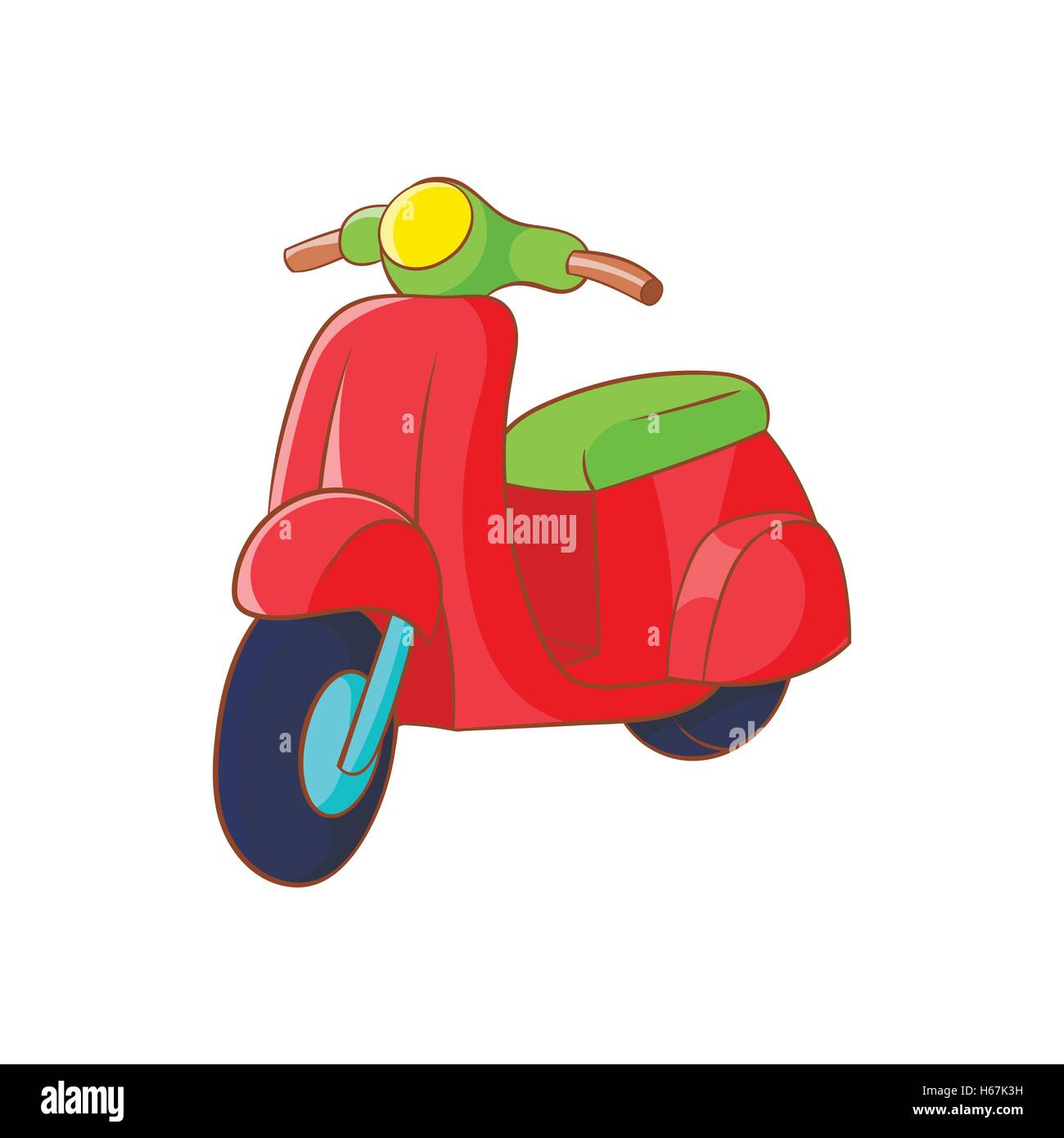 Red scooter icon, cartoon style Stock Vector Image & Art - Alamy