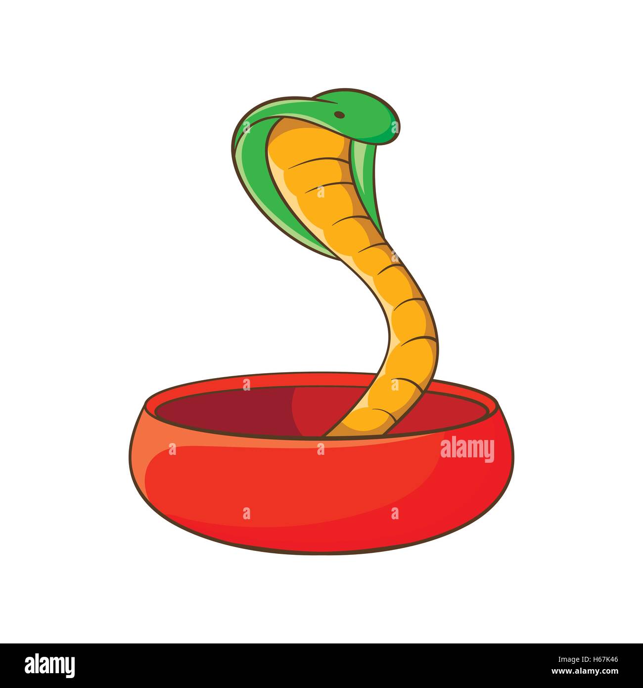 Cobra snake coming out of a bowl icon Stock Vector Image & Art - Alamy