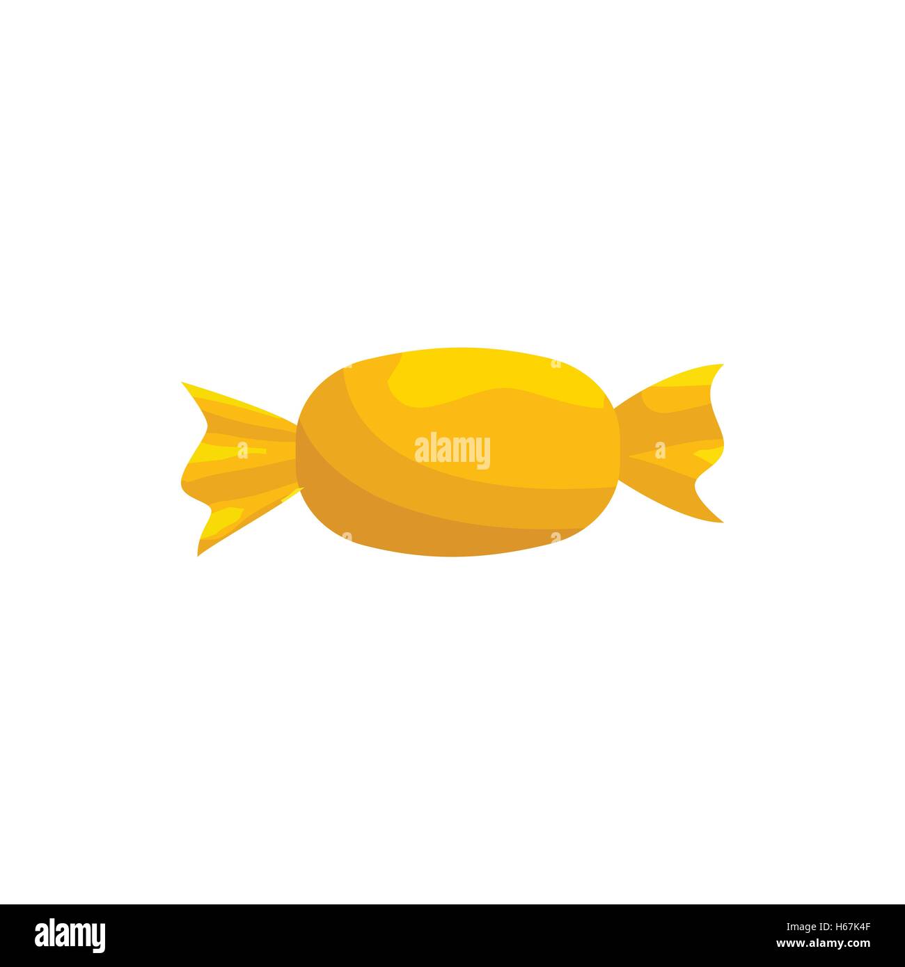 Candy in yellow wrapper icon, cartoon style Stock Vector Image & Art ...