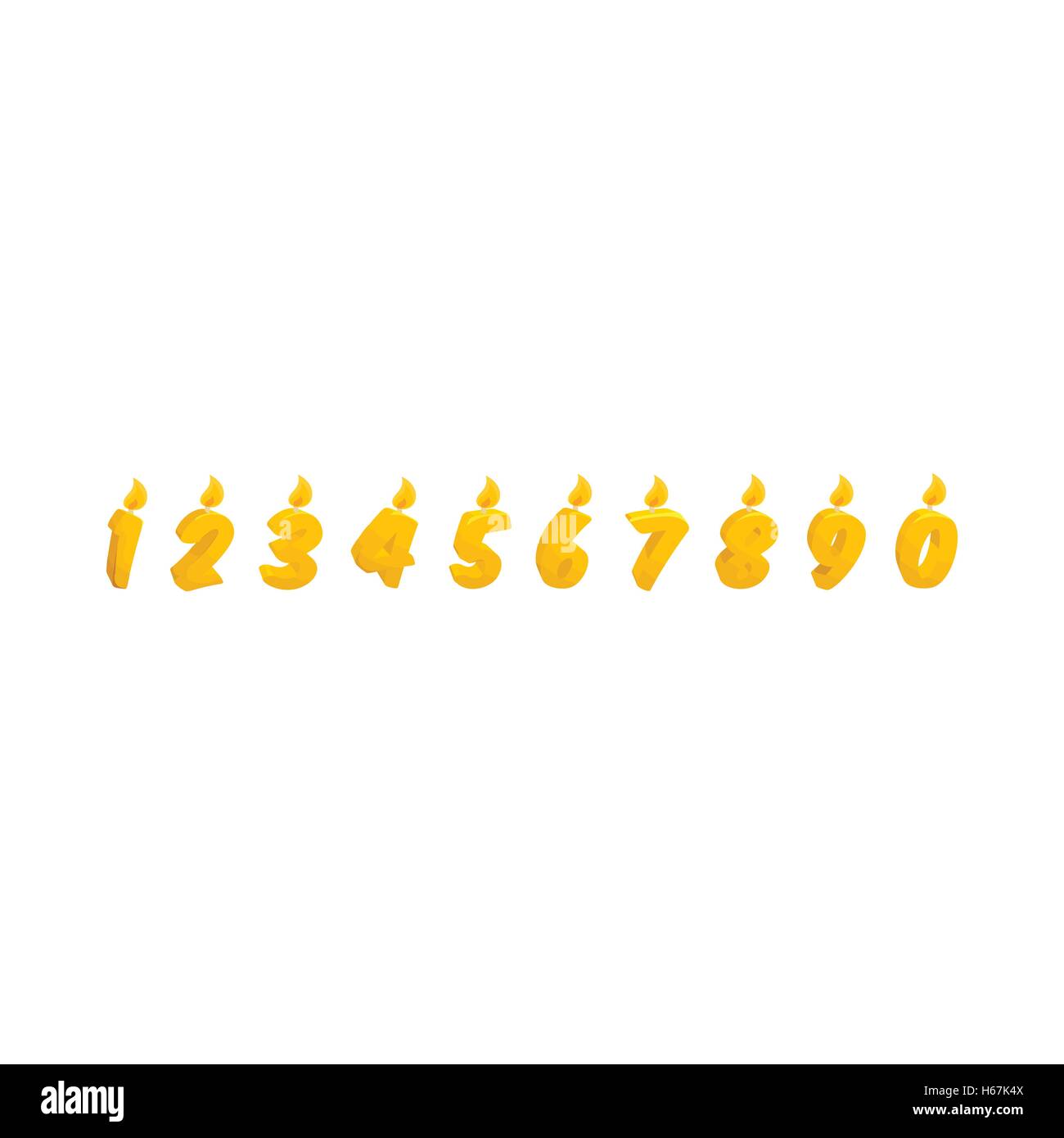 Birthday cake 6 candles Stock Vector Images - Alamy