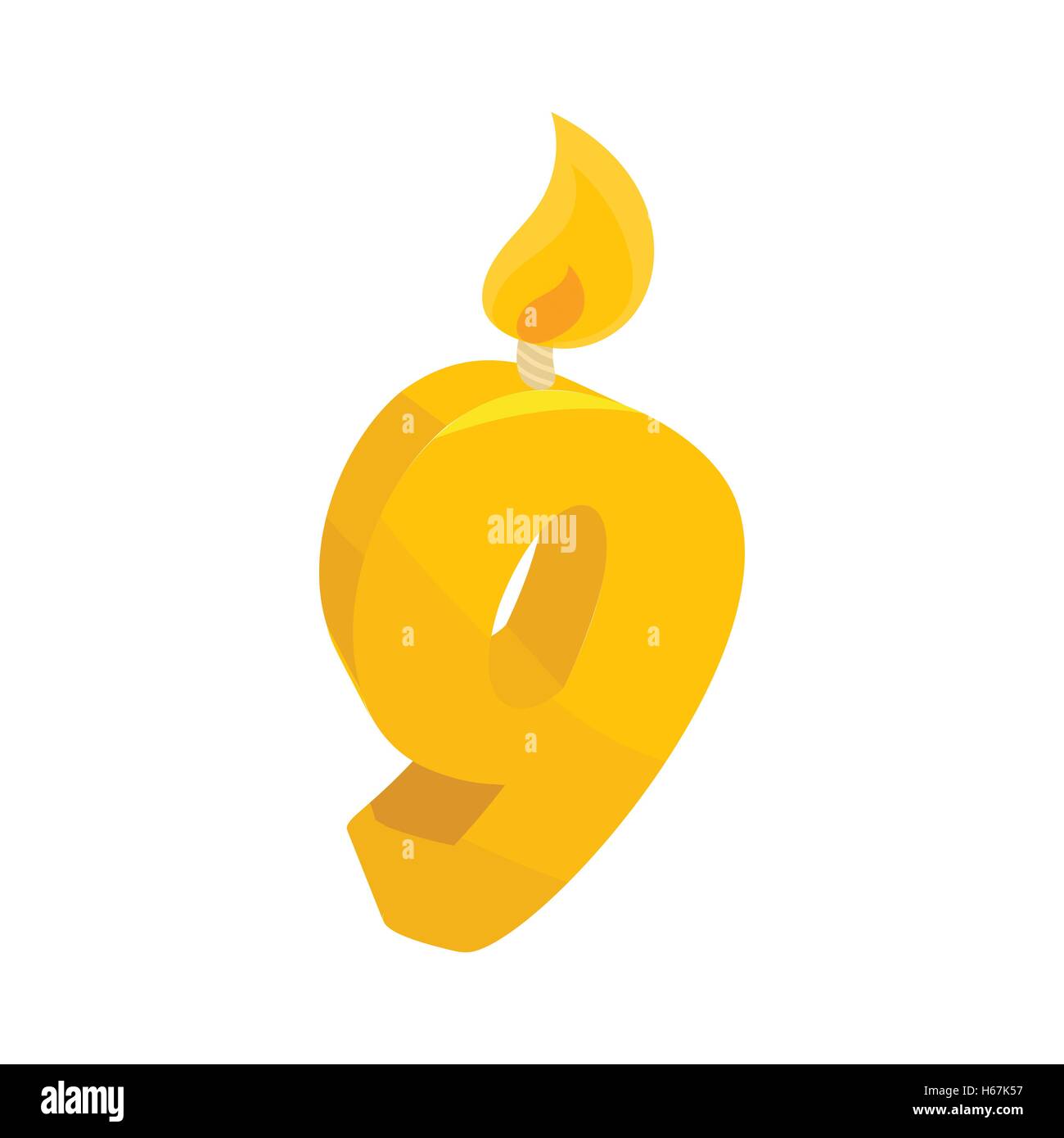 Number 9 birthday candle Stock Vector Images - Alamy