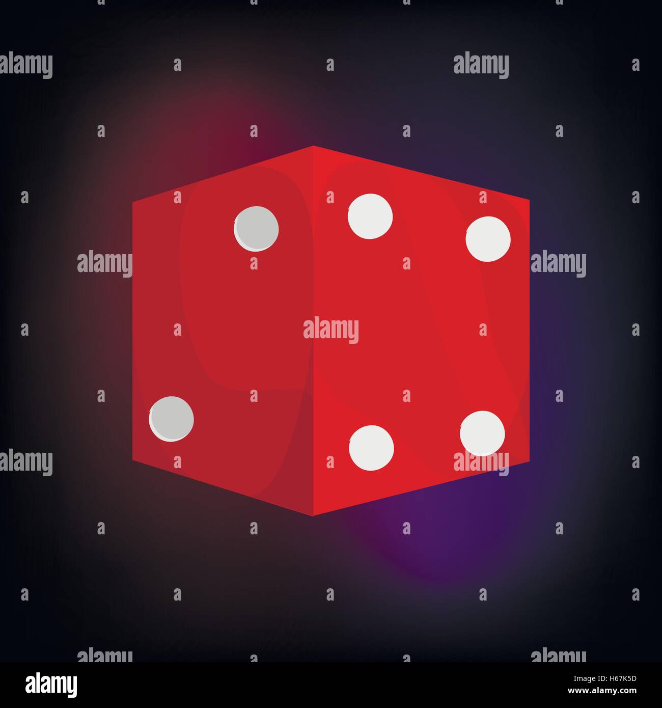 Red dice icon in cartoon style Stock Vector Image & Art - Alamy