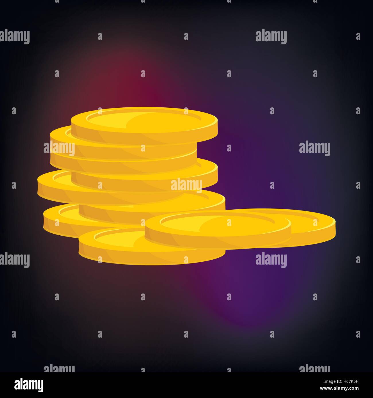 Stack of gold coins icon, cartoon style Stock Vector Image & Art - Alamy