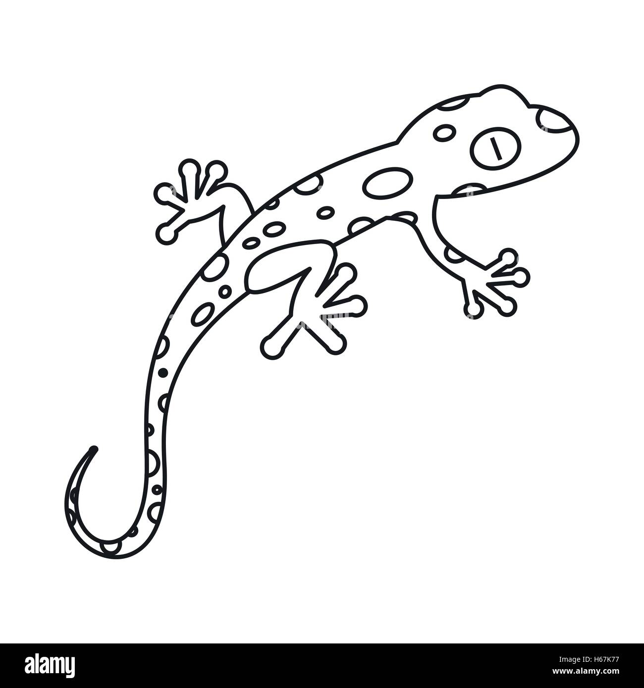 Lizard icon, outline style Stock Vector Image & Art - Alamy