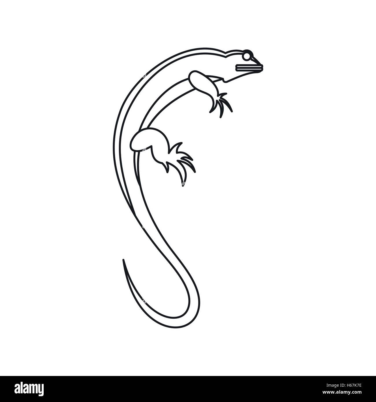 Lizard icon, outline style Stock Vector Image & Art - Alamy