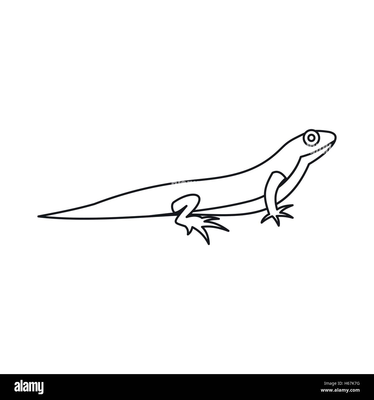 Lizard icon, outline style Stock Vector Image & Art - Alamy