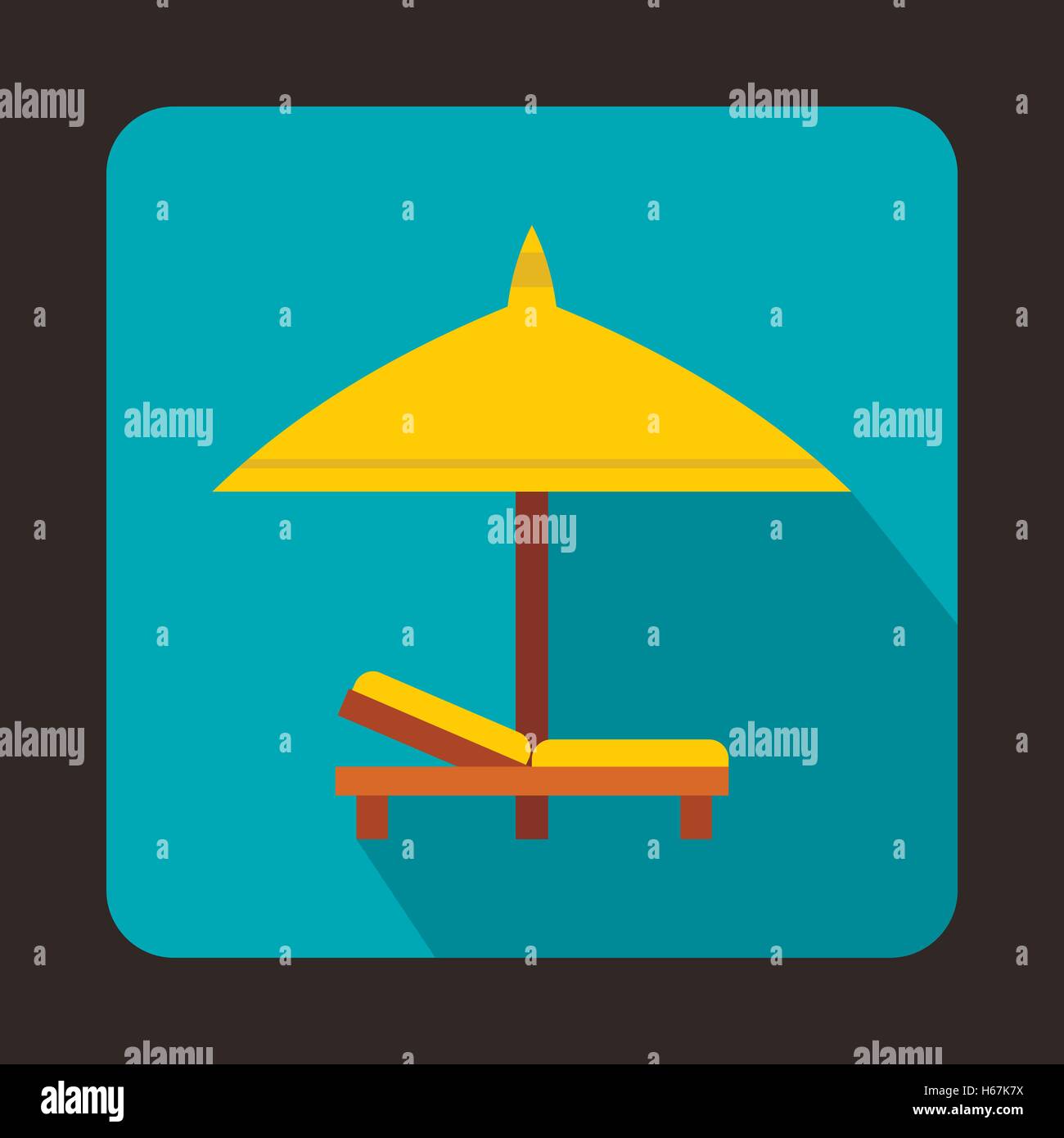 Bench and umbrella icon, flat style Stock Vector Image & Art - Alamy